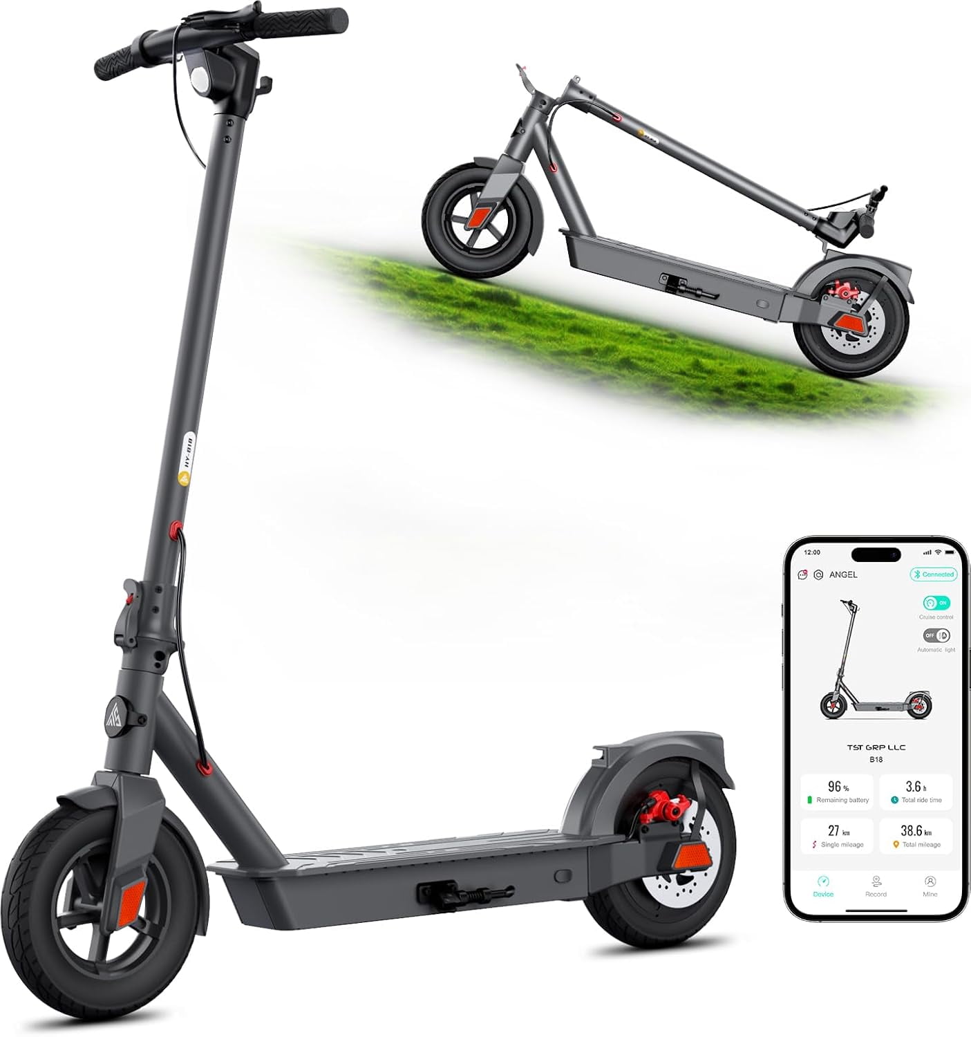 TST Electric Scooter for Adults, Electric Scooter Adults 10" Tires, 15/ ...