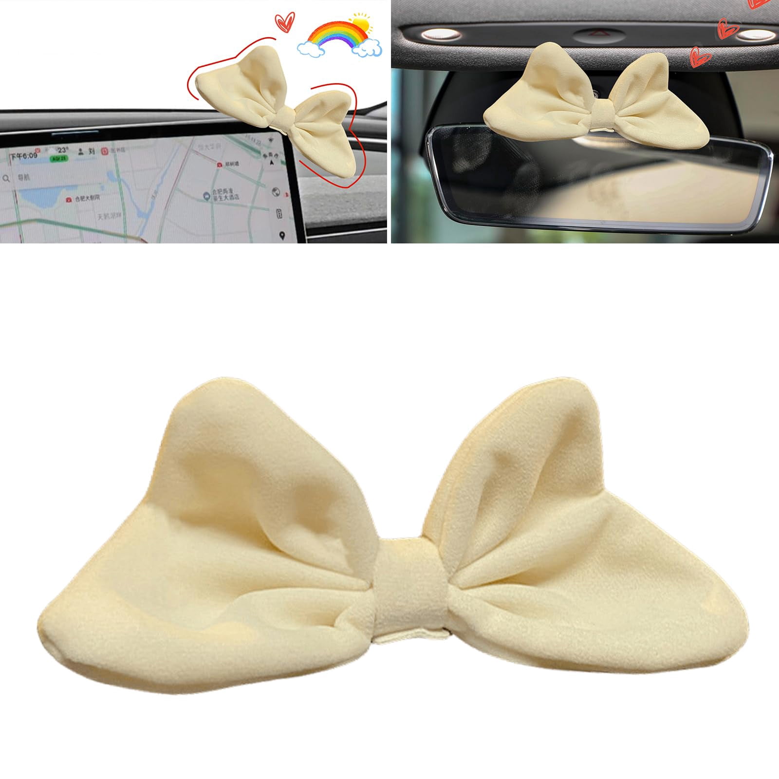 TSTESE Decorative Bow Compatible with Tesla Model Y X S Cybertruck ...