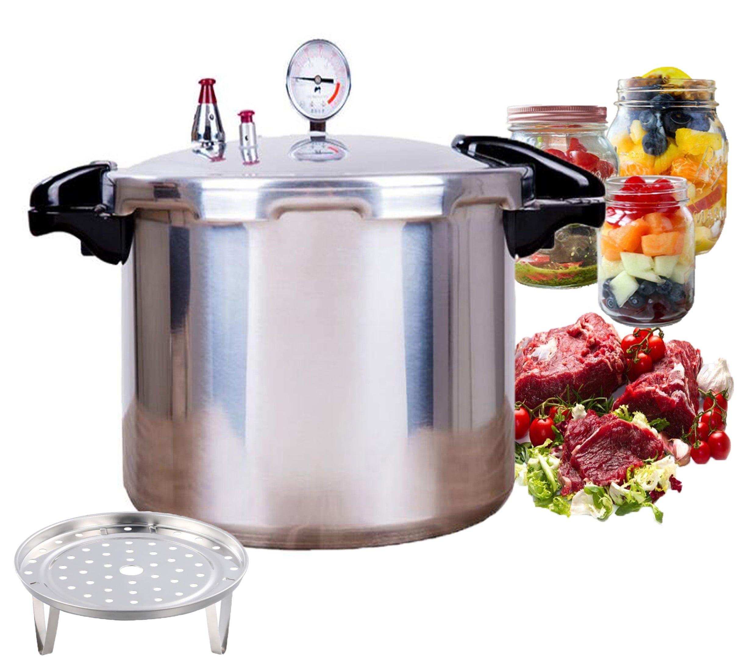 TSTQH 22L Pressure Canner Cooker with Cooking Rack, Extra-large for Big ...