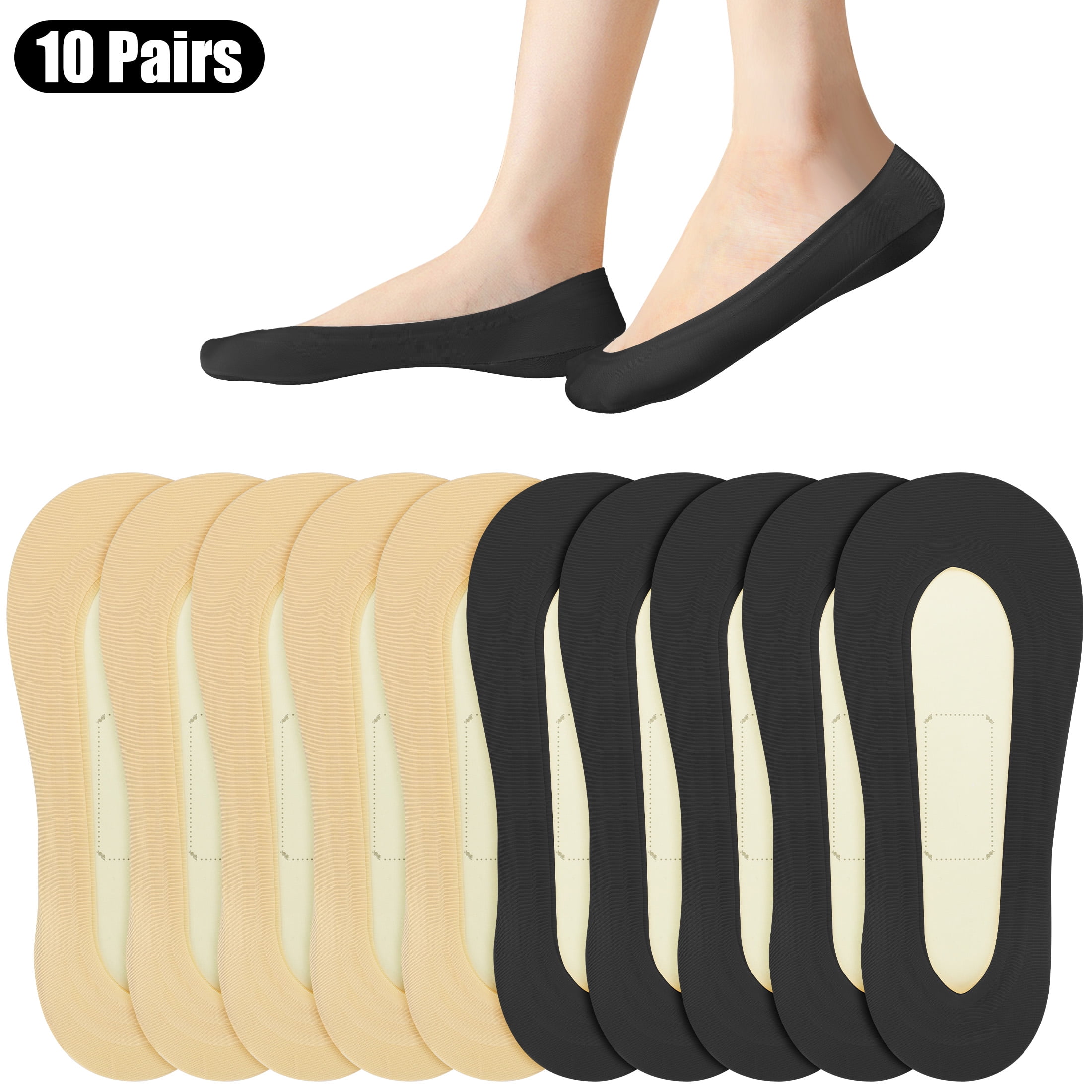 3 Pairs Men Breathable Ice Silk Socks Low Cut Liner Non Slip Thin ...