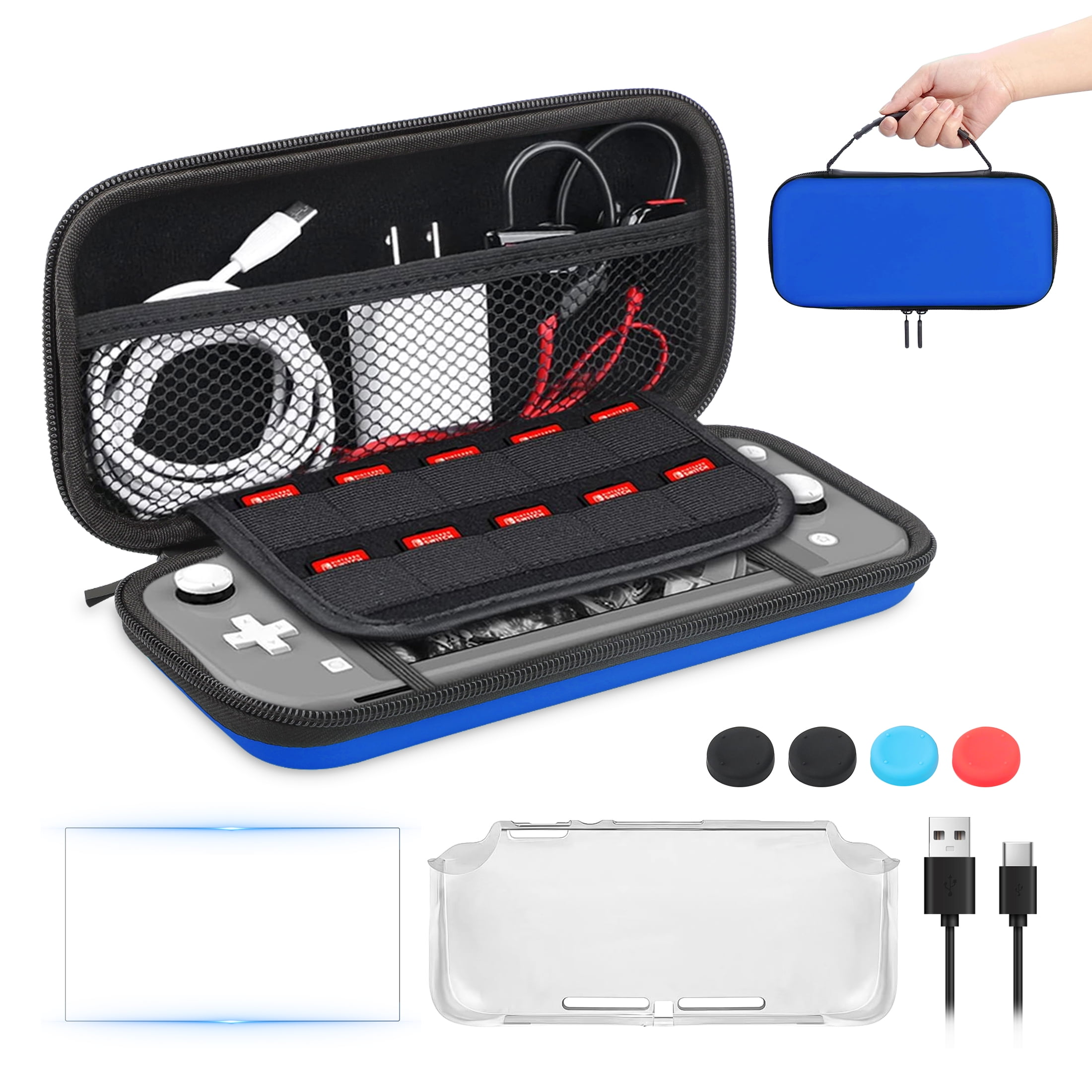 TSV 10-in-1 Accessories Bundle Fit for Nintendo Switch Lite with ...