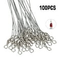 TSV 100PCS High-Strength Stainless Steel Fishing Wire Leaders for ...