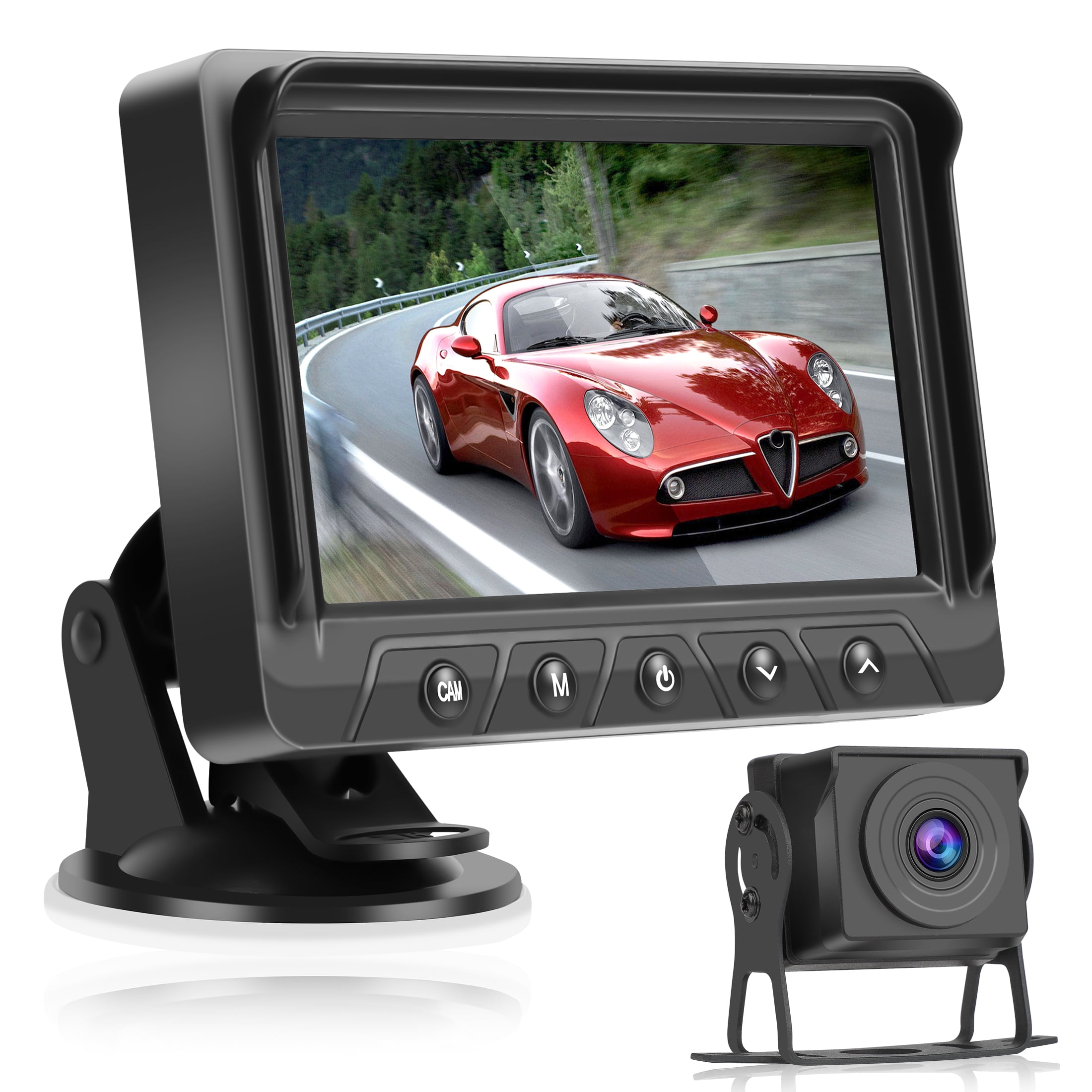 TSV Backup Camera with Monitor, 1080P Rear View, Night Vision ...