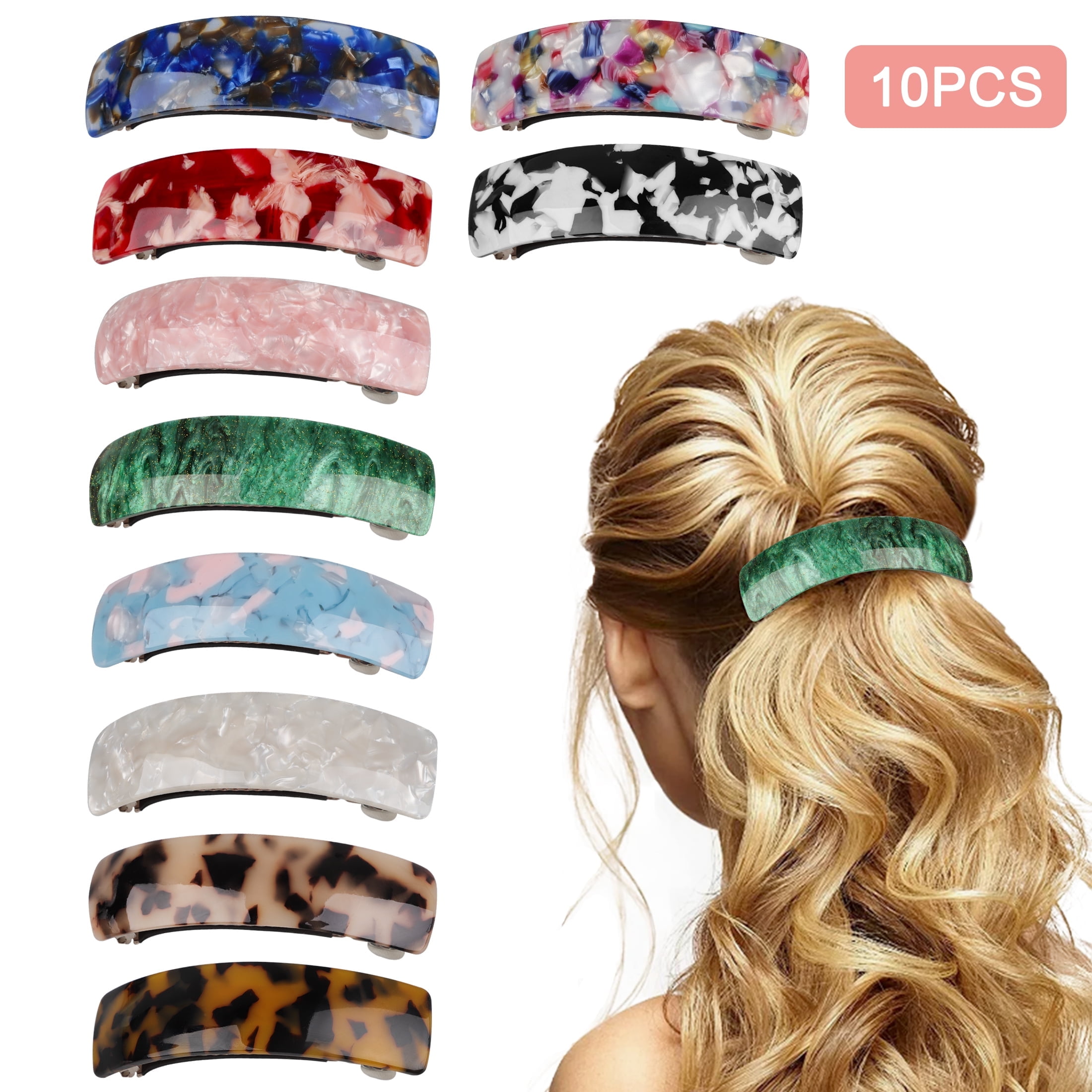 Customer reviews for TSV 10pcs Retro Acetate Hair Barrettes, Automatic ...