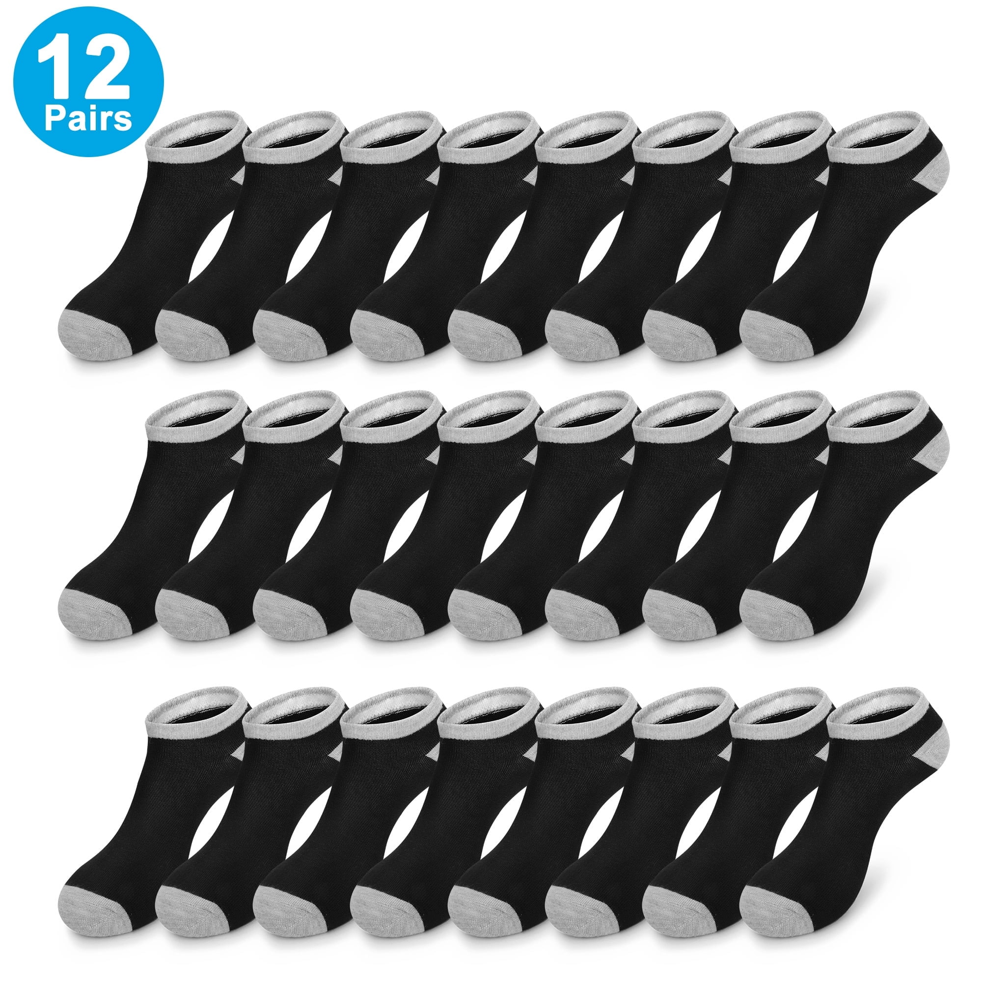 TSV 12 Pairs Low Cut Socks for Men and Women, Soft Thin No Show Ankle ...