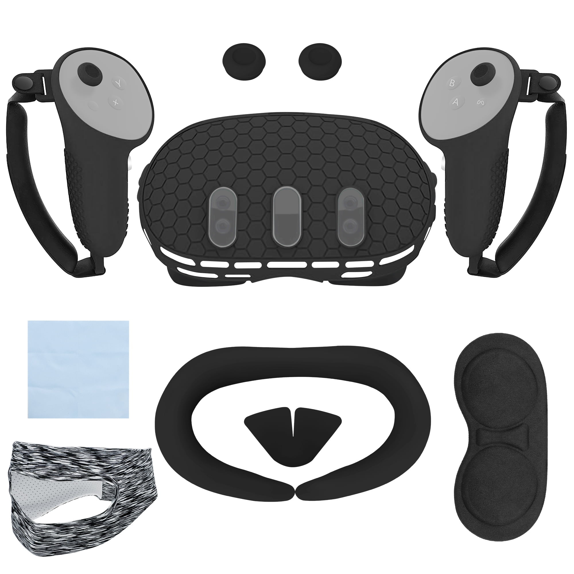TSV 12-in-1 Silicone Cover Case Fit for Oculus/Meta Quest 3 VR Headset ...