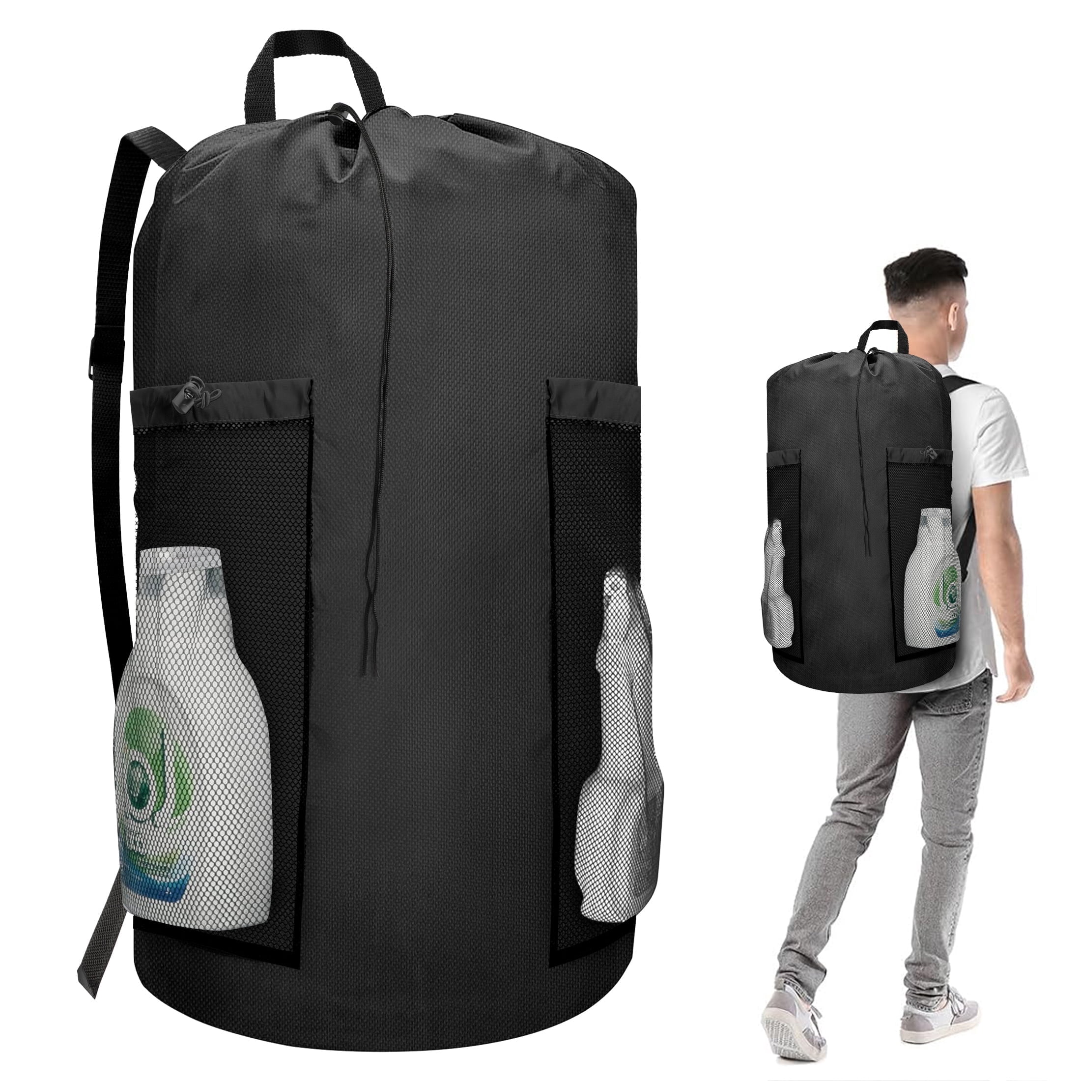 TSV 120L Laundry Backpack, Heavy Duty Large Travel Laundry Bags with ...