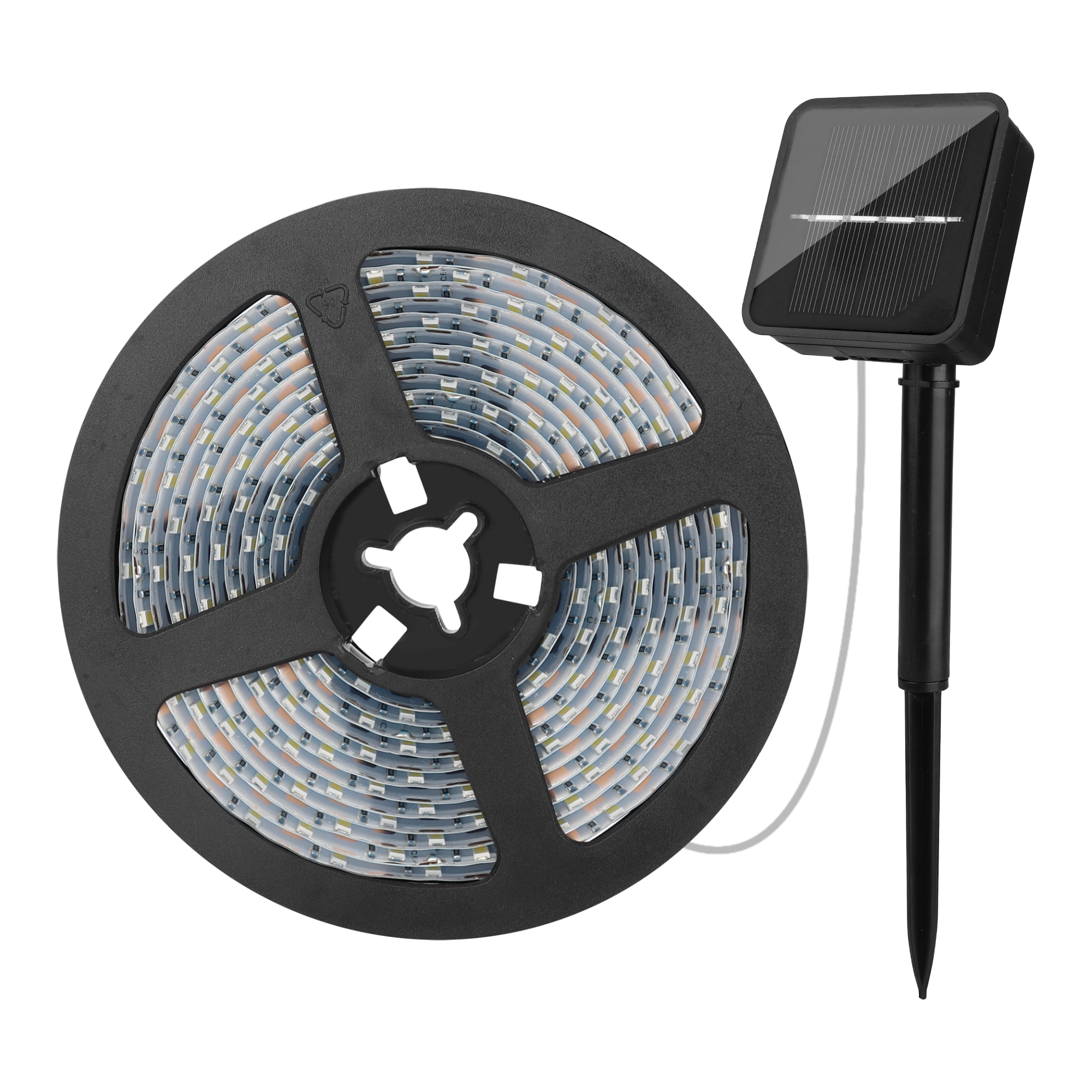 TSV 16.4ft Solar Strip Lights Outdoor, 300 LED Flexible Tape Lights, 8 ...