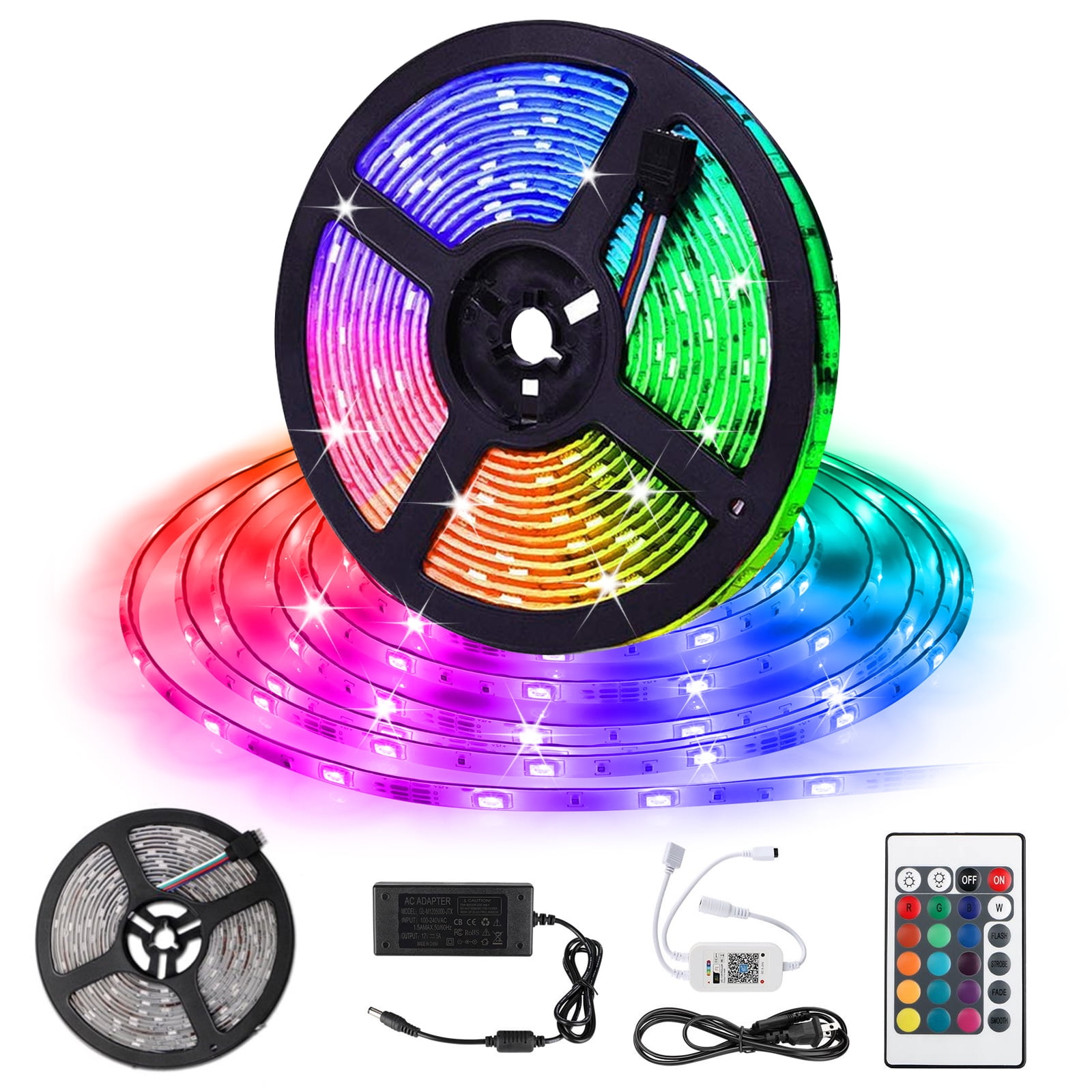 TSV 16.4ft WiFi Smart LED Strip Lights, Music Sync TV Backlight, RGB ...