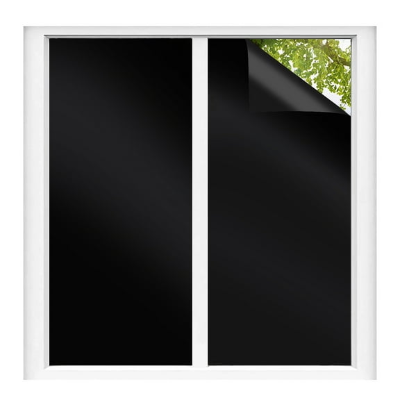 Total Blackout Window Film 100% Light Blocking Frosted Static Cling ...