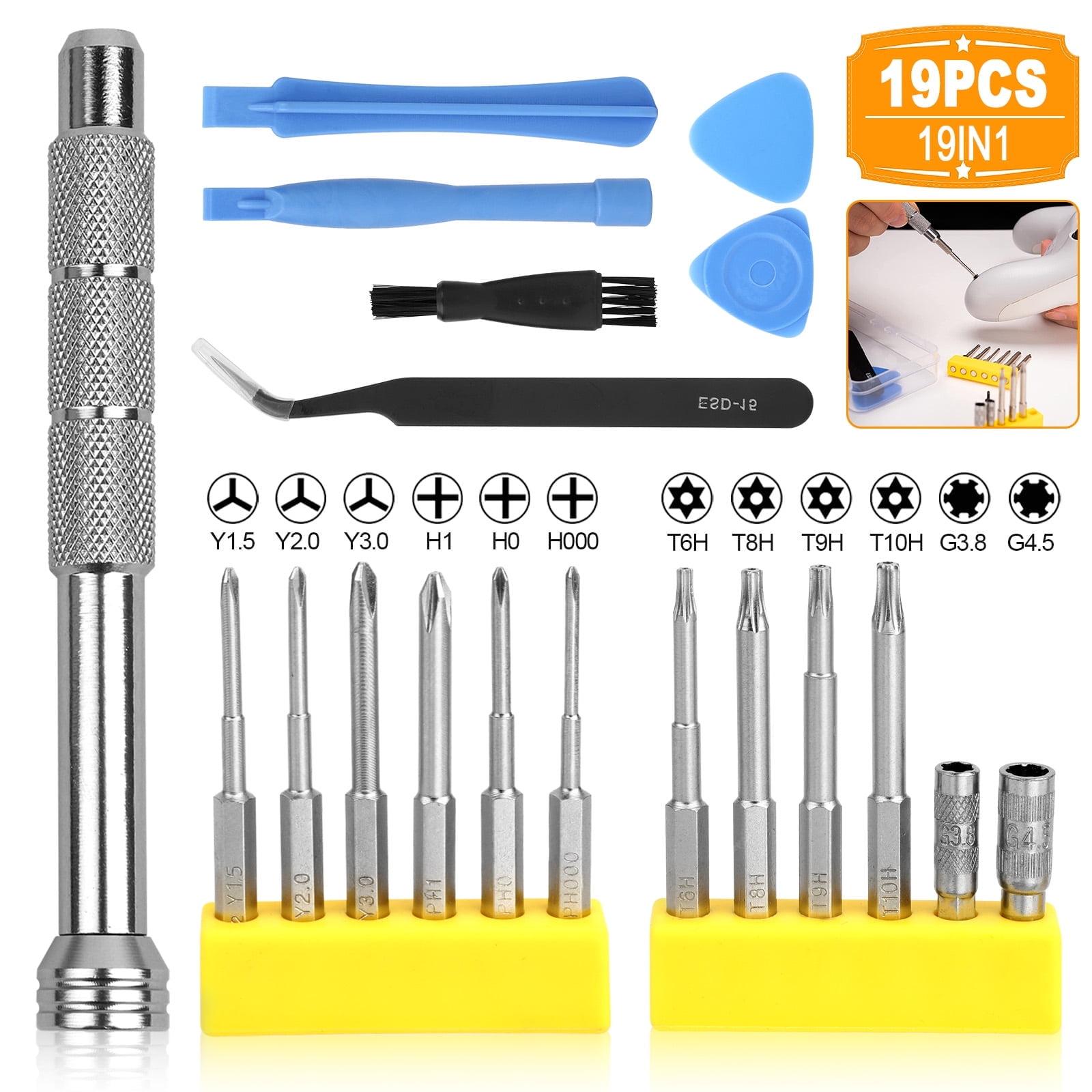 TSV 19-in-1 Torx Screwdriver Set, Fits PS5, PS4, Xbox, Nintendo Switch ...