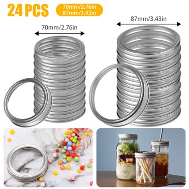 (2 pack) Ball 24 Pieces Ball WIDE MOUTH Canning Jar Replacement Metal ...