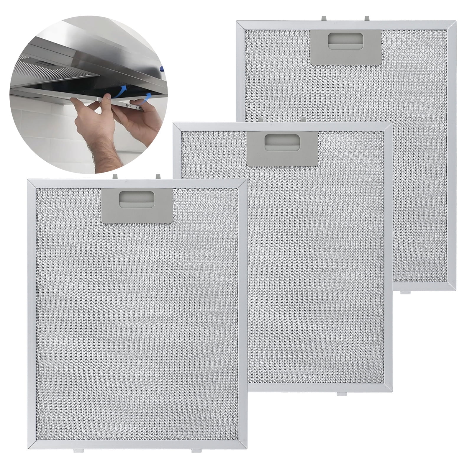 TSV 3pcs 10 x 13'' Hood Vent Filter Replacement Aluminum Fits for Broan KitchenAid Whirlpool ...
