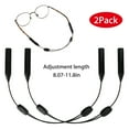 TSV 2pcs Black Anti-Slip Silicone Eyeglass Accessories: Adjustable ...