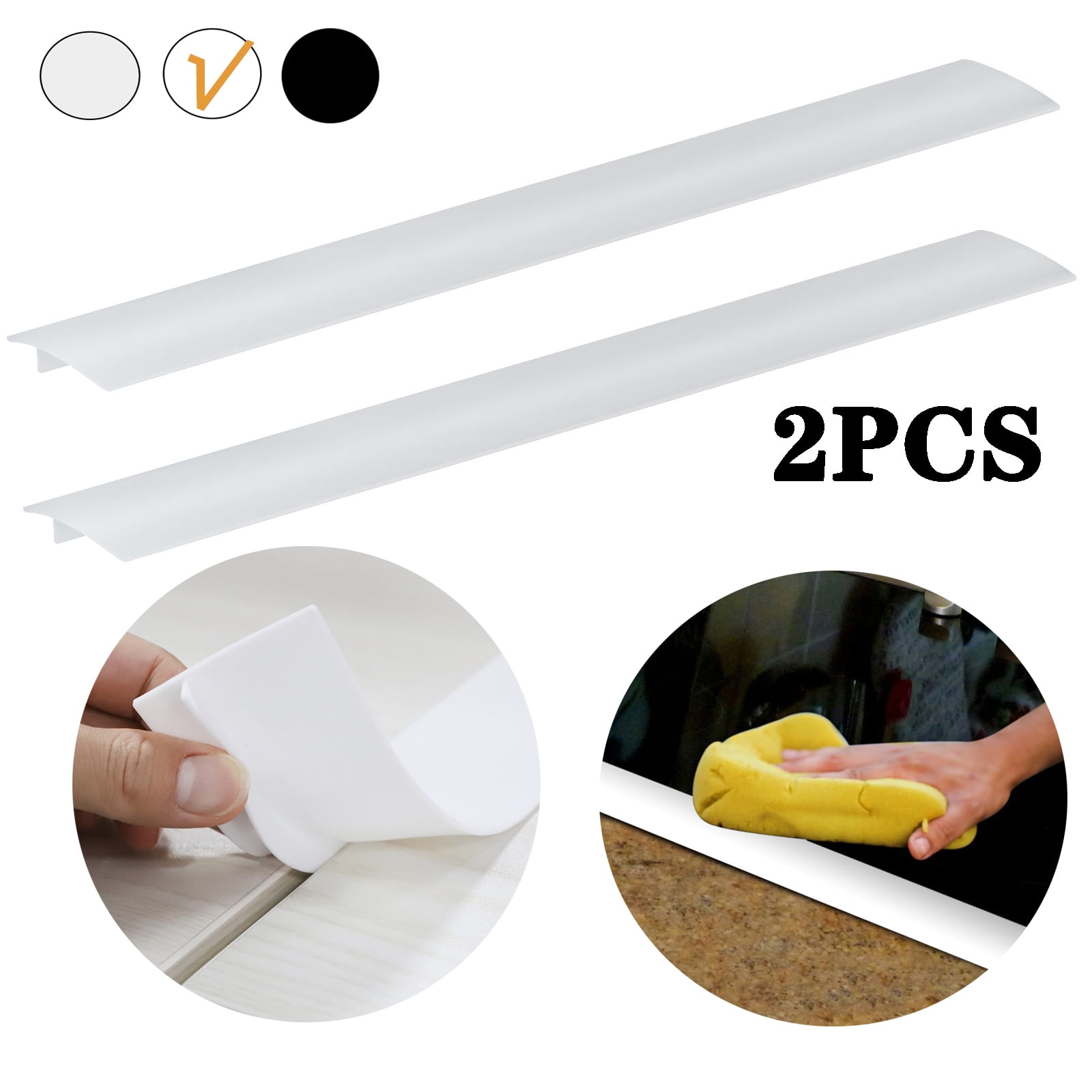 "TSV 2pcs 21"" Silicone Gap Covers for Countertop Range Space, Durable ...