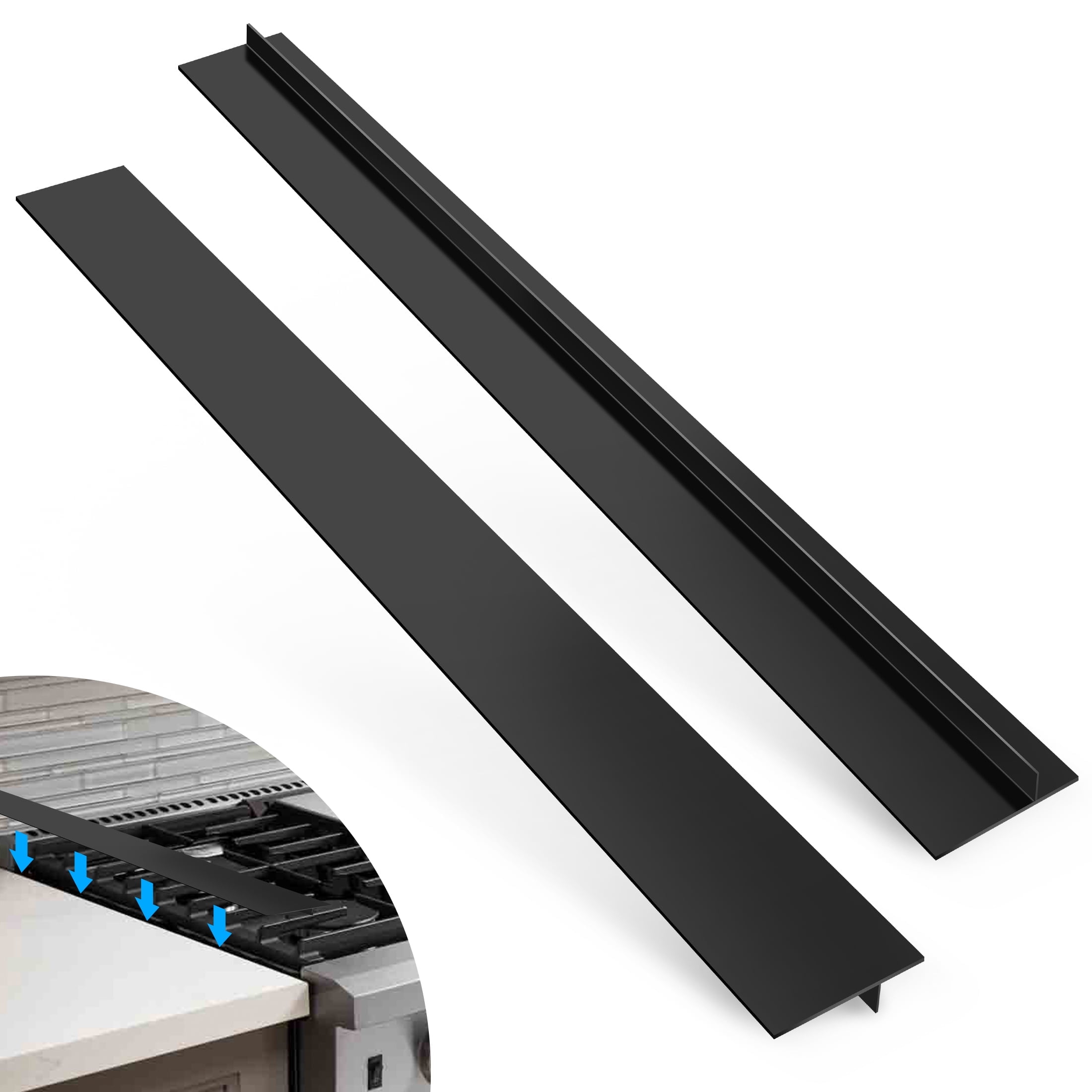 TSV 2pcs Stove Gap Covers, 25" Silicone Gap Fillers for Sealing Kitchen ...