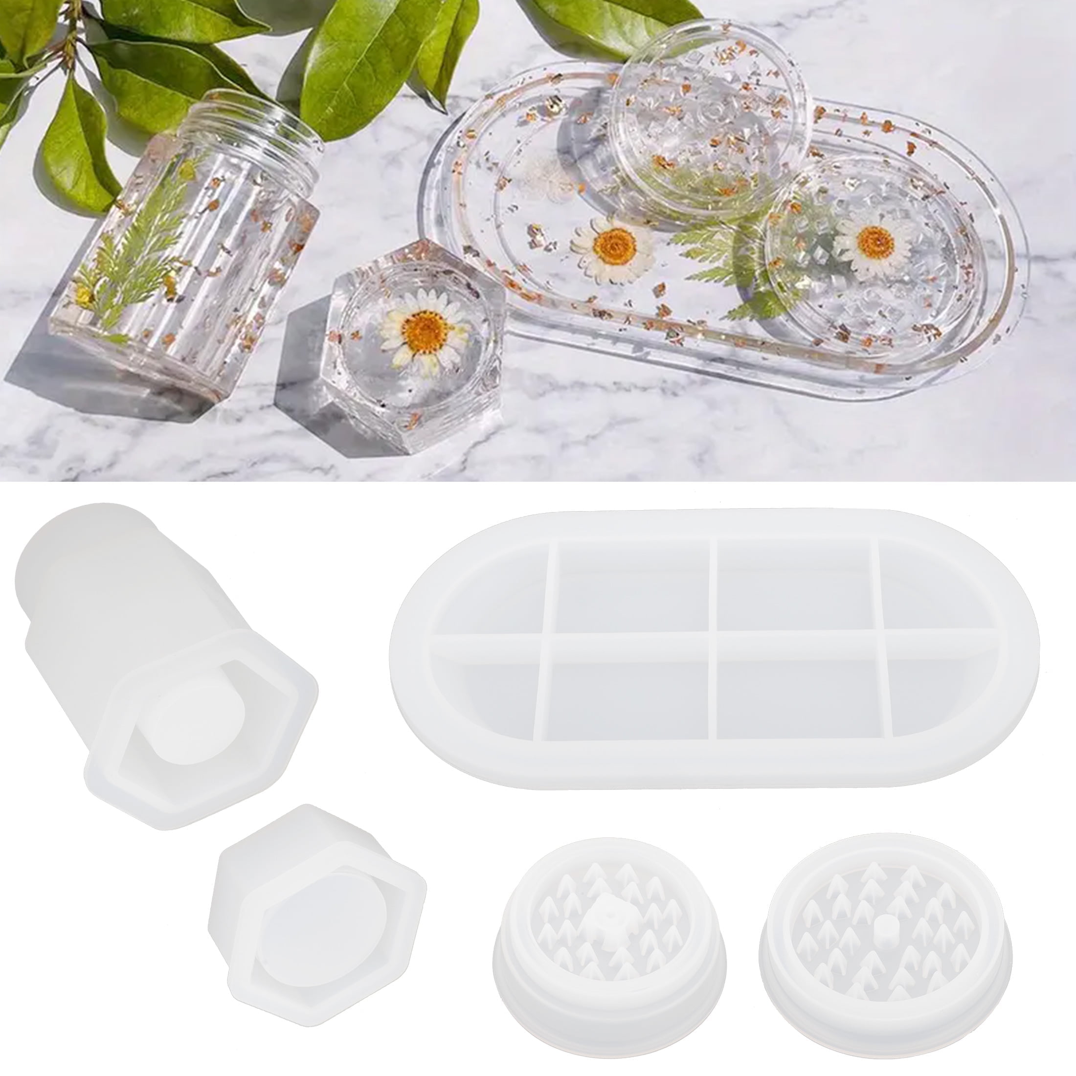 TSV 3 Set Silicone Epoxy Resin Mold, DIY Making Casting Tool for ...