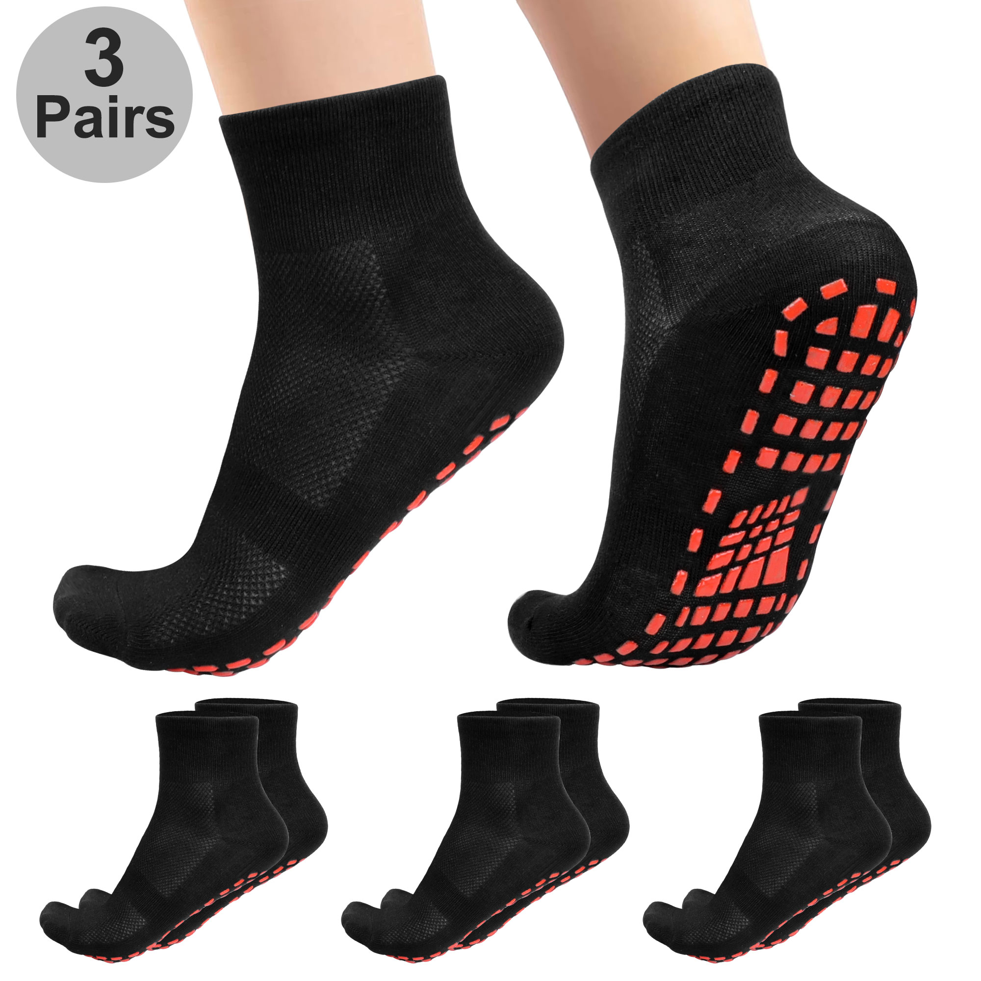 Men's Velvet Slipper Socks with Grips Non Slip Soft Cozy Fleece Lined ...