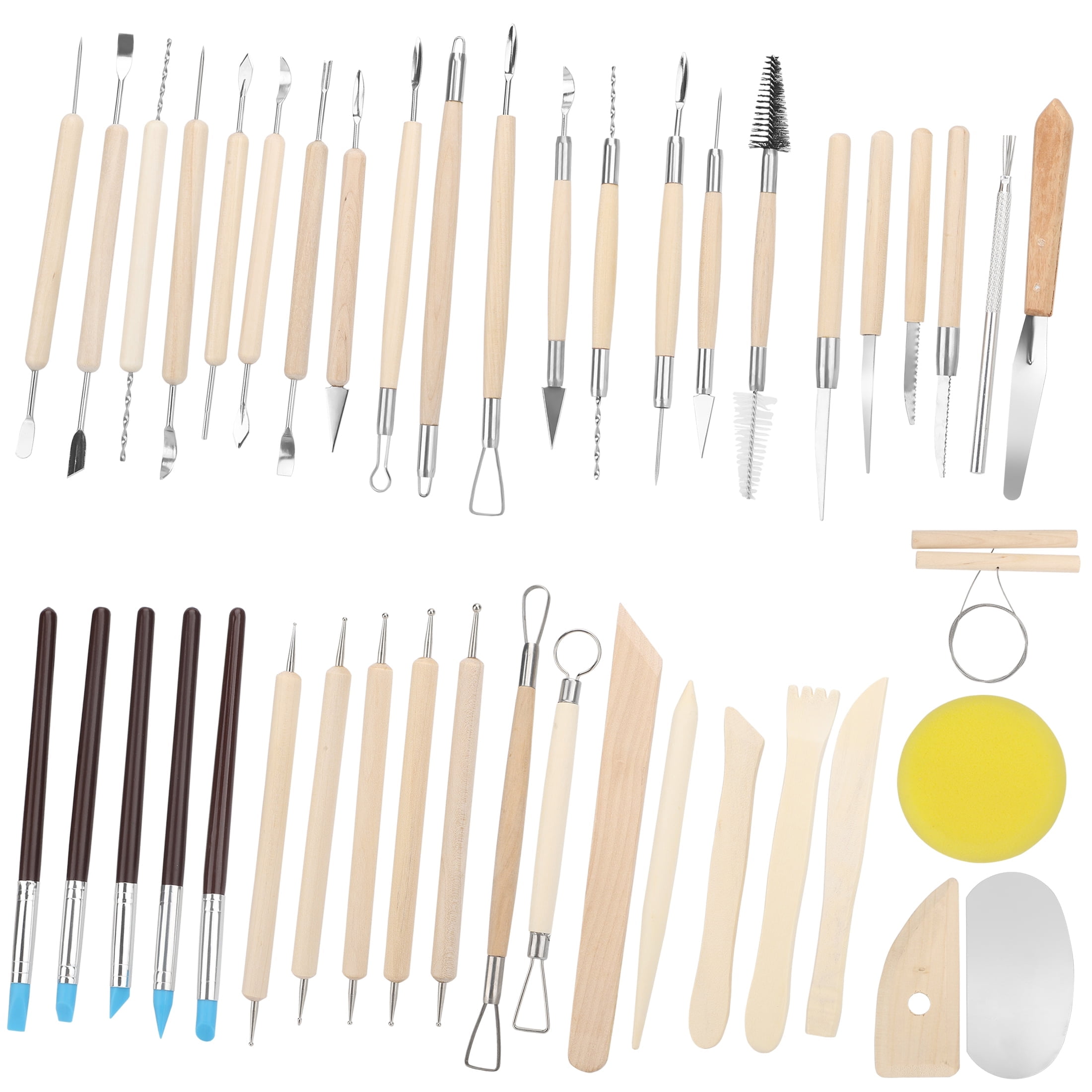 TSV 45pcs Pottery & Clay Sculpting Tool Set, Embossing Craft Drawing ...