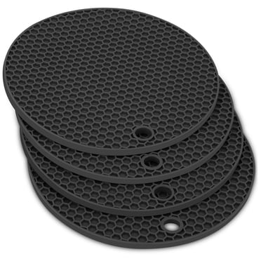 Old Home Black Scroll Multi Purpose Silicone Trivet, Non-Slip, Heat ...