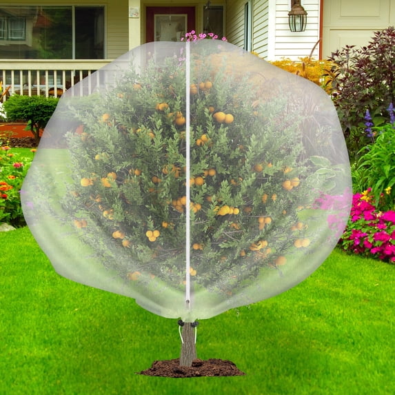 TSV 6 x 6' Garden Netting, Plant Cover with Zipper and Drawstring ...