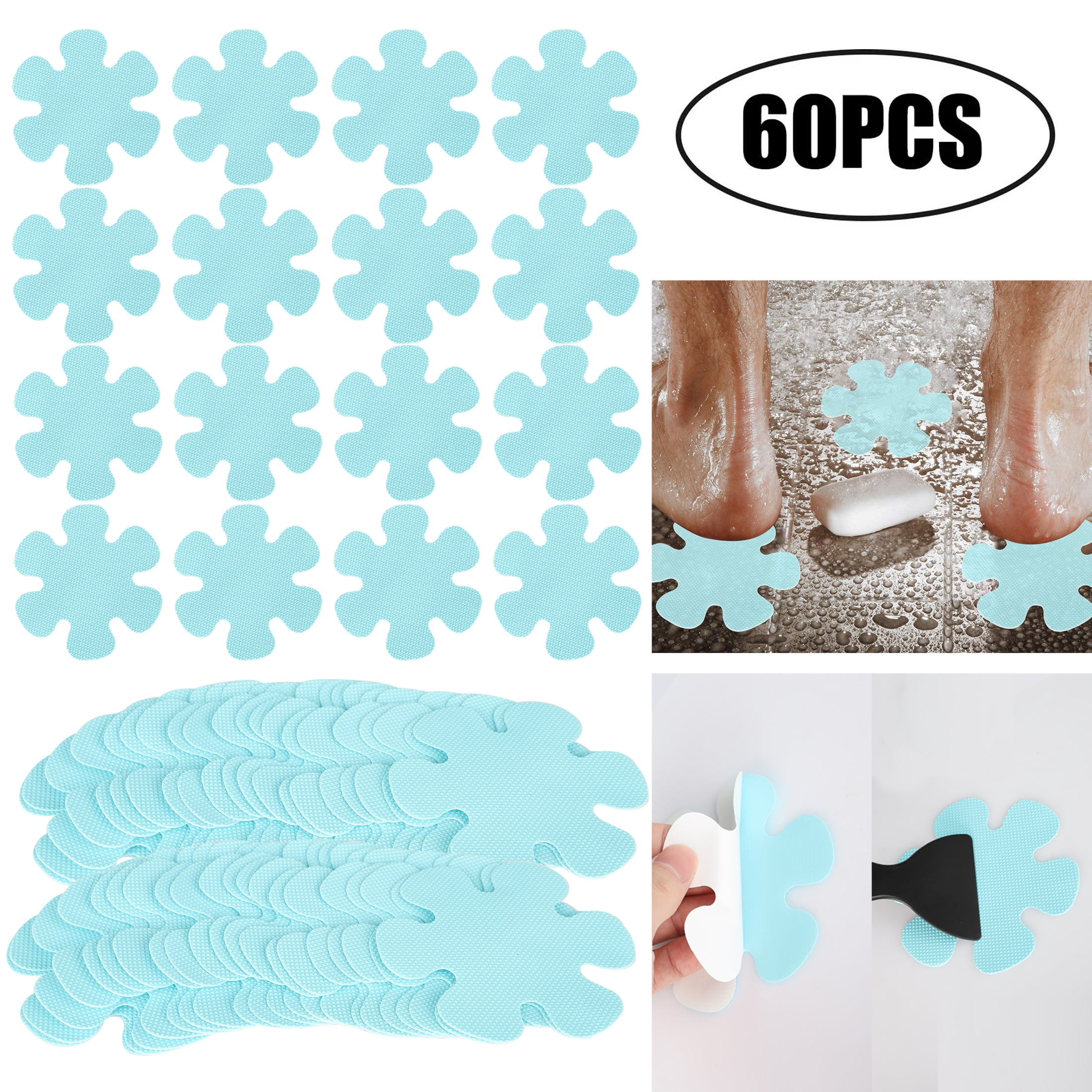 TSV Non-Slip Bathtub Stickers, 60/40/20pcs, Shower Safety Treads ...