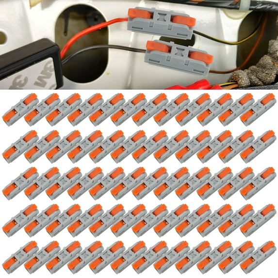 TSV 60pcs Lever Wire Connectors, Quick Connect Compact Inline Splicing ...