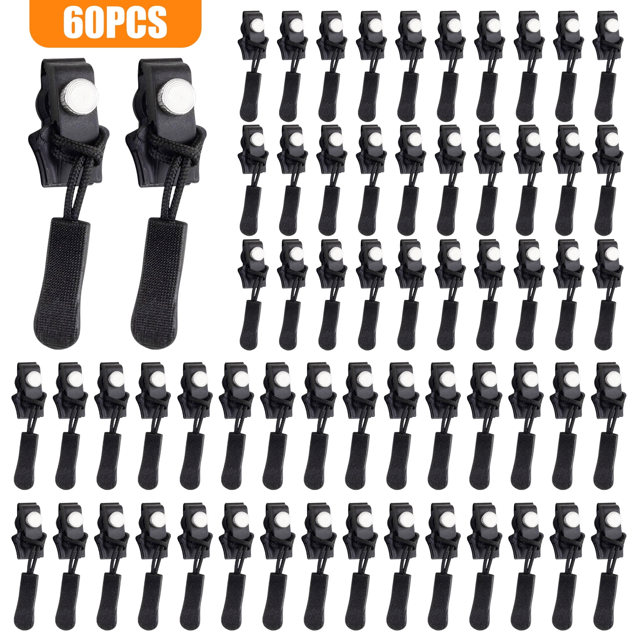 TSV 60pcs Removable Zipper Repair Kit, Universal Zipper Pliers Zipper ...