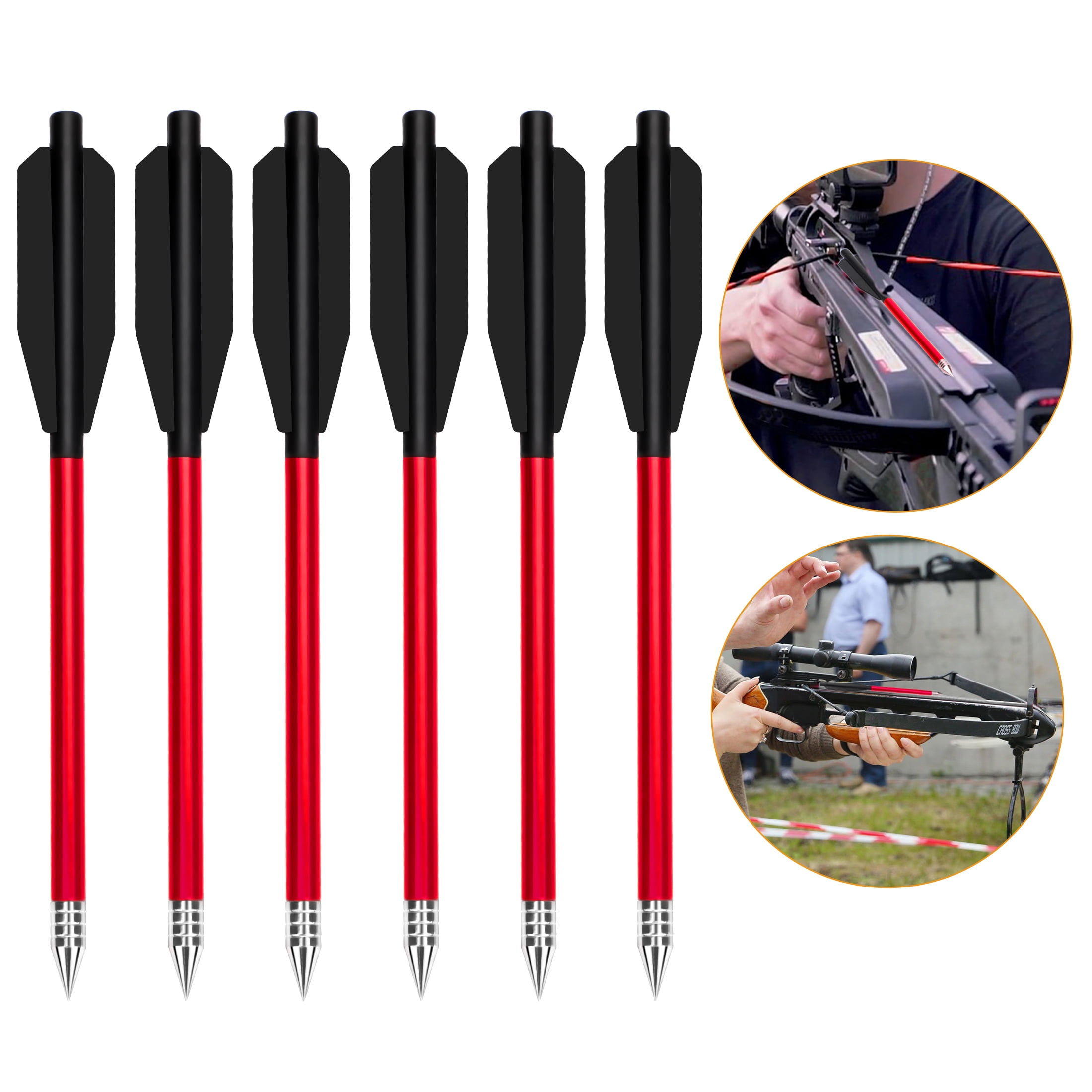 TSV 6pcs Hunting Practice Arrows, 6.1'' Traditional Stainless Steel ...