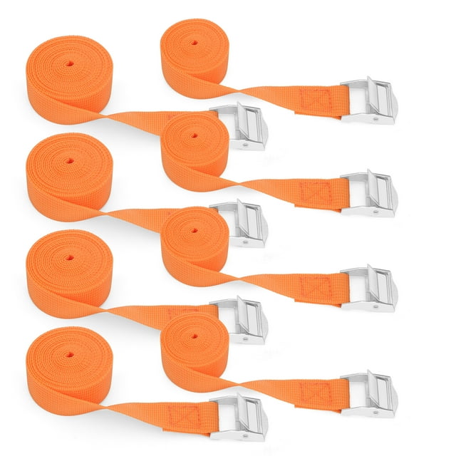 TSV 8pcs 6.6ft/3.3ft Tie Down Strap Set, Adjustable Cam Buckle Lashing ...