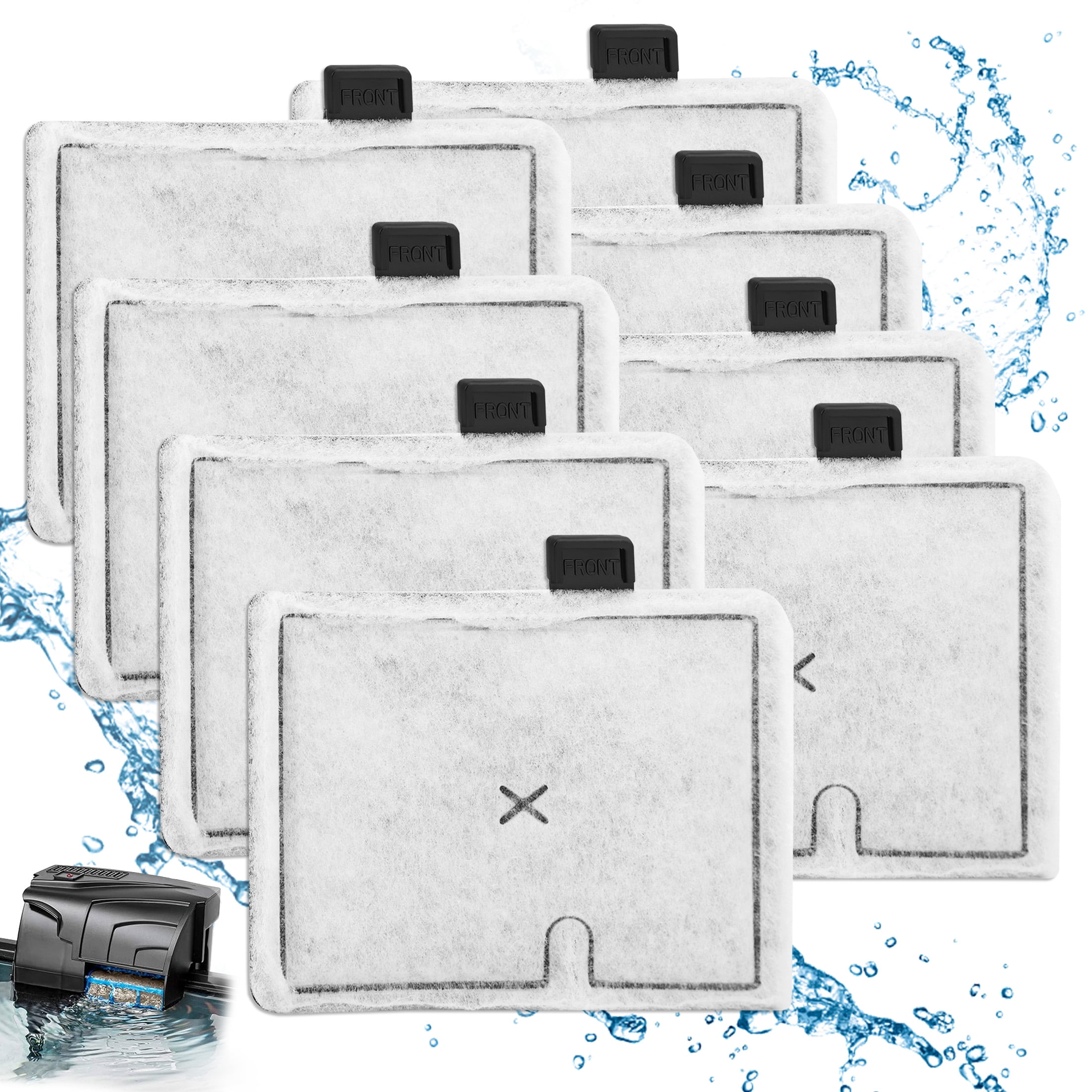 8pcs Filter Cartridges for Aquarium, EEEkit S Small Aquarium Fish Tank ...