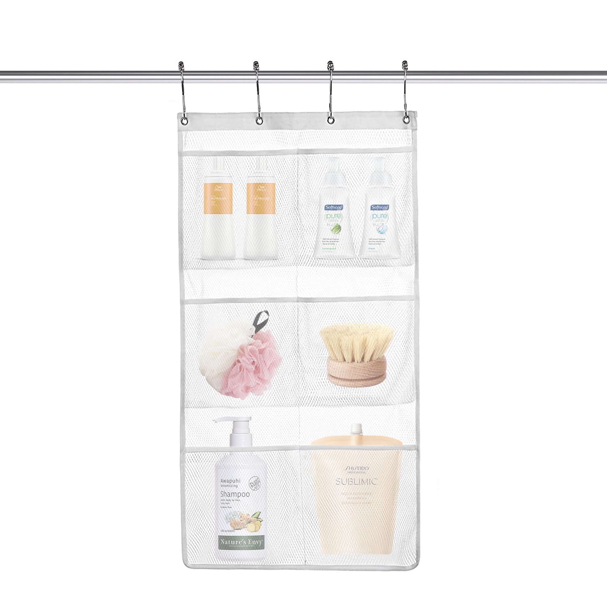 TSV Portable Mesh Hanging Bathroom Organizer, Dorm Room Shower Caddy ...