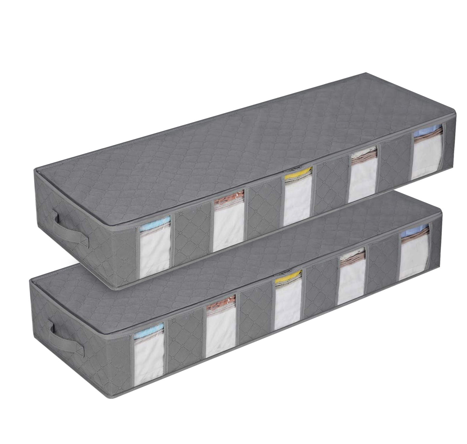 TSV Under Bed Storage Bags, Foldable Blanket Storage Bag Breathable ...