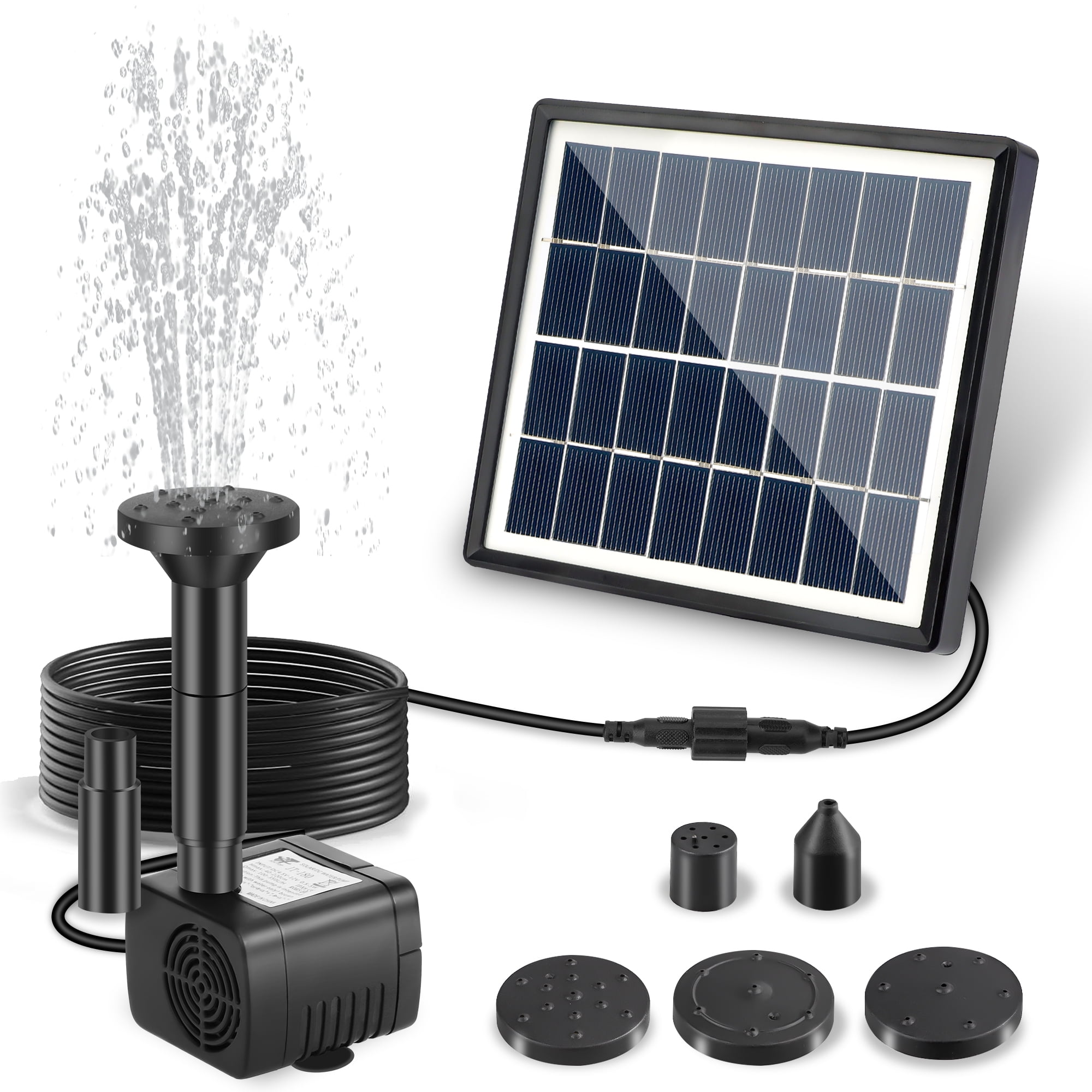 TSV Bird Bath Solar Fountain Pump, Outdoor Solar Water Pump with 5 ...