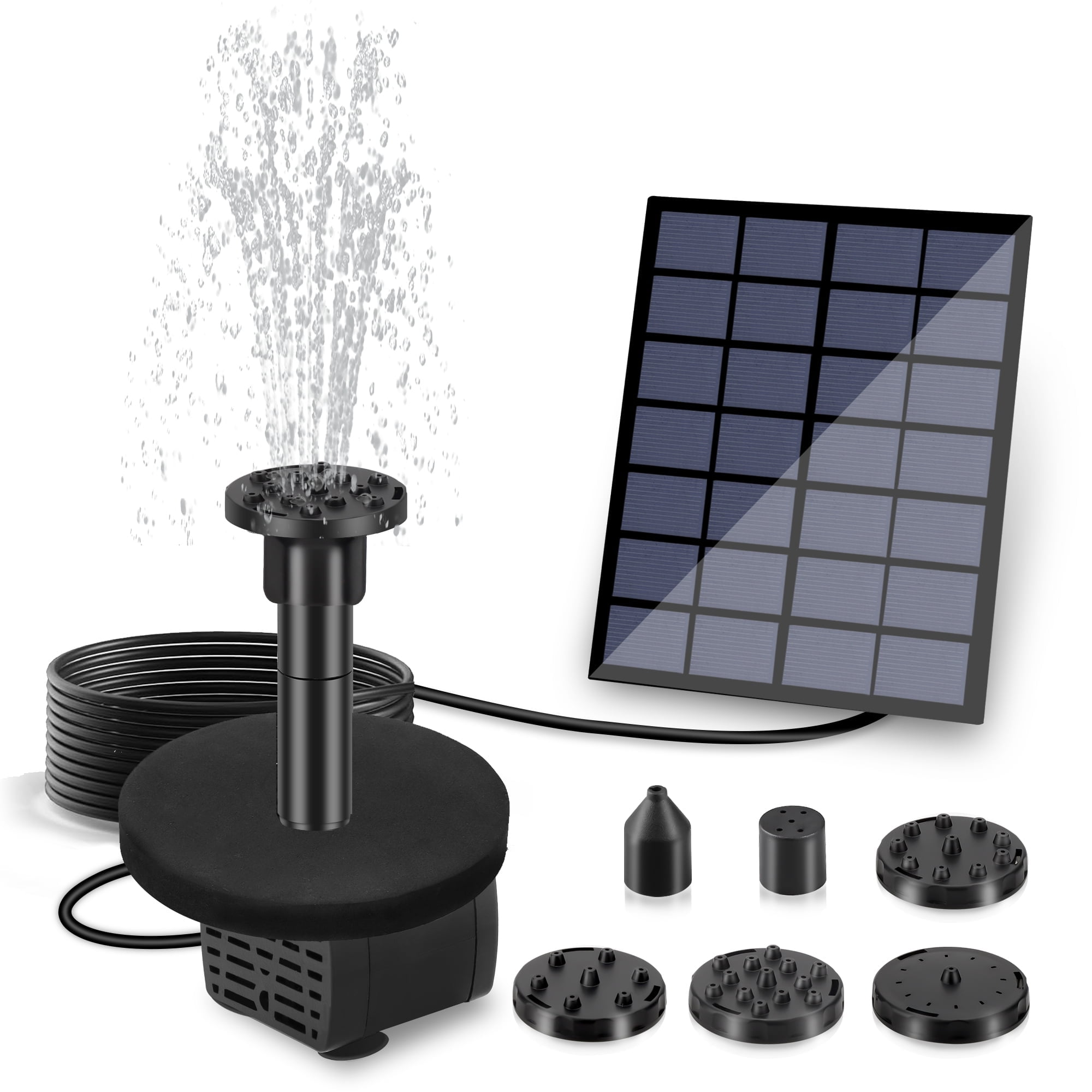TSV Bird Bath Solar Fountain Pump, Outdoor Solar Water Pump with 6 ...