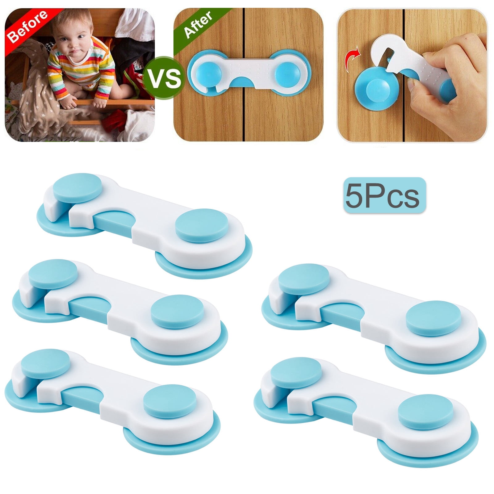 TSV Cabinet Locks, 10/5Pcs Child Safety Locks, Baby Proofing Cabinet ...