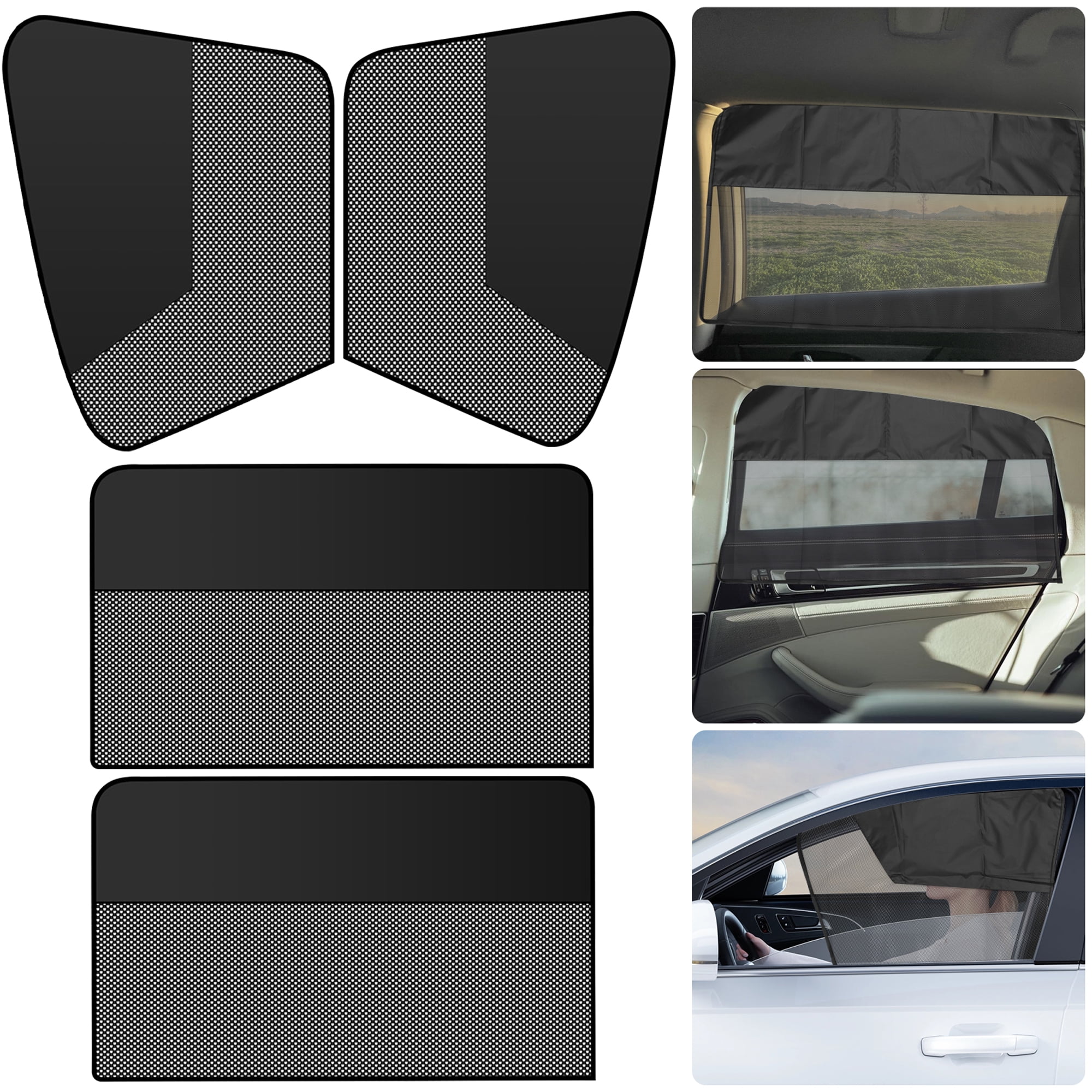 TSV Car Window Sun Shade, Magnetic Mesh Privacy Curtain, Light Block ...