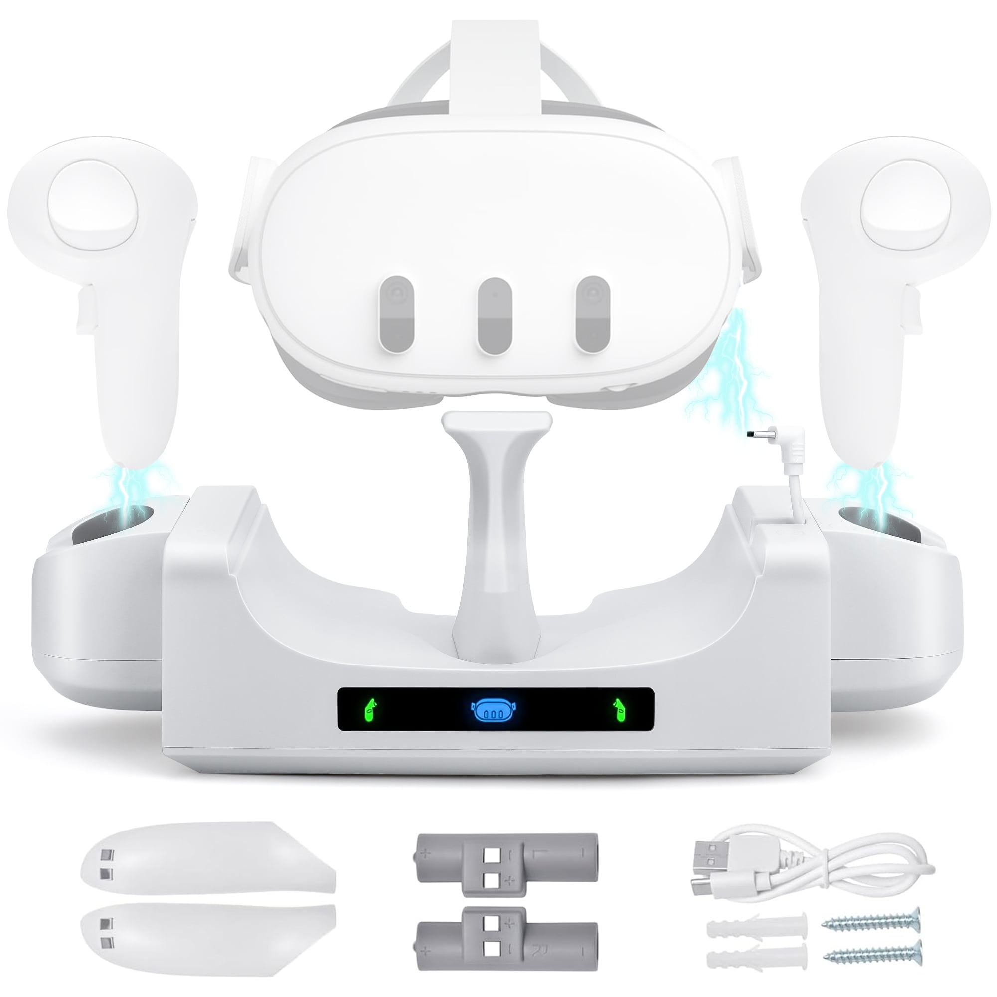 TSV Charging Station Fit for Oculus/Meta Quest 3 Headset and Controller ...