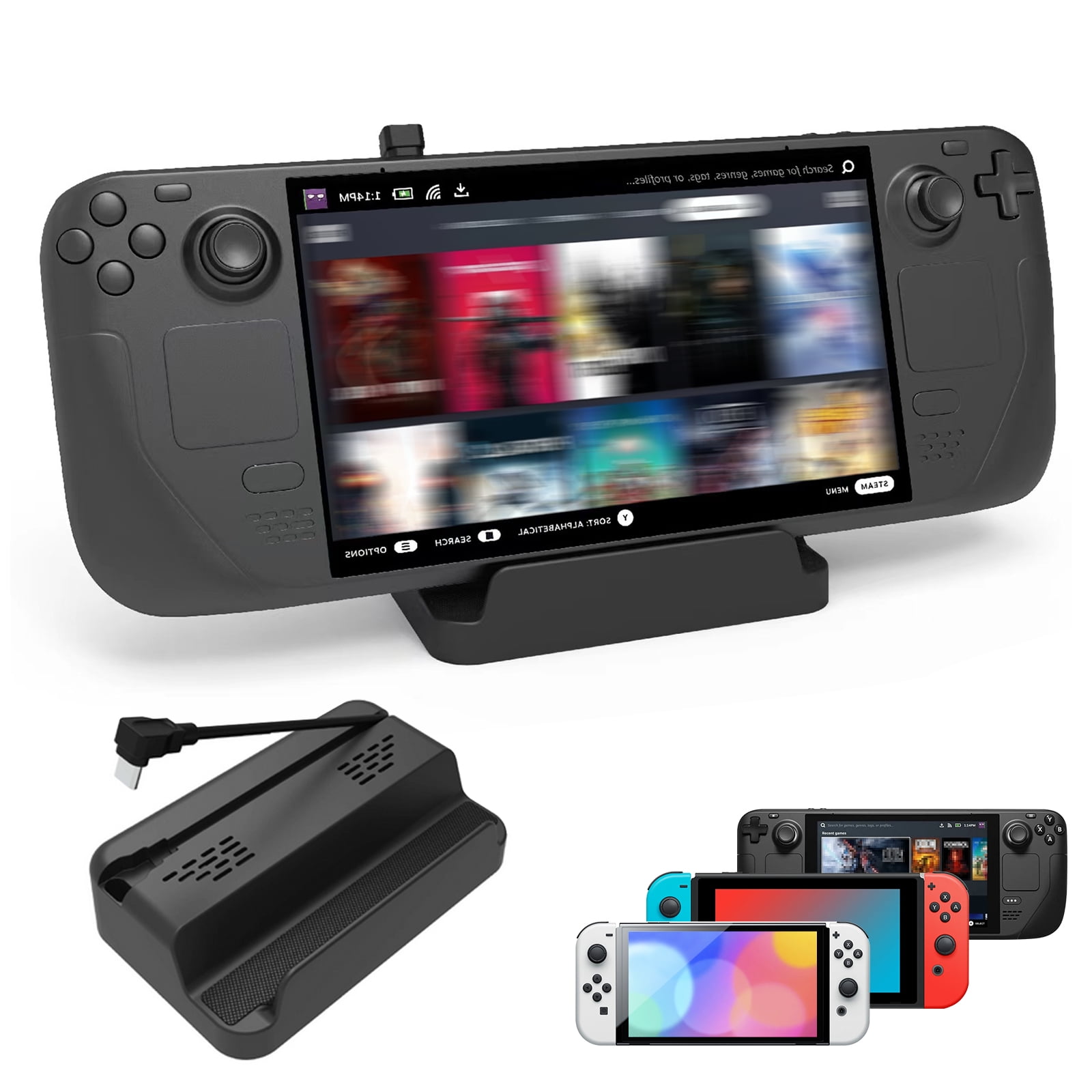 TSV Charging Station Fit for Steam Deck/Nintendo Switch/OLED/iPads ...