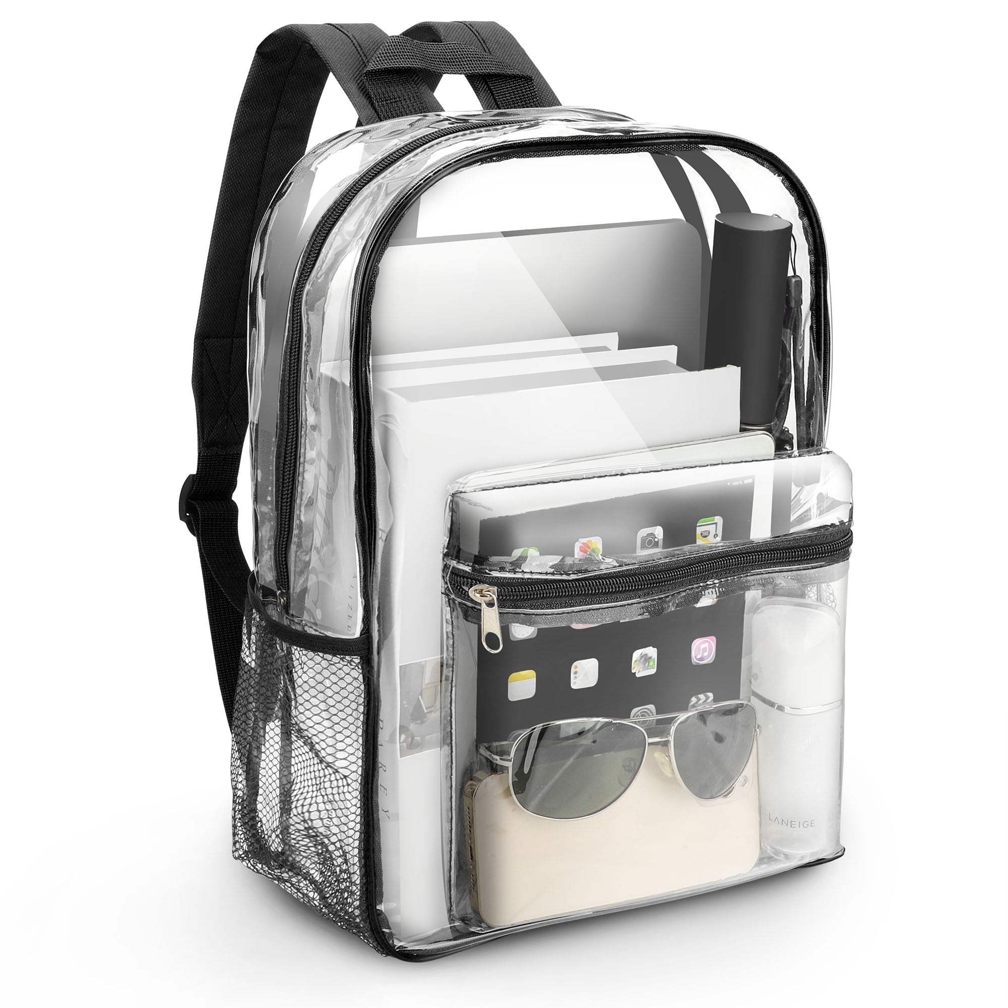 TSV Clear Backpack, Heavy Duty PVC Transparent Backpack, See Through ...