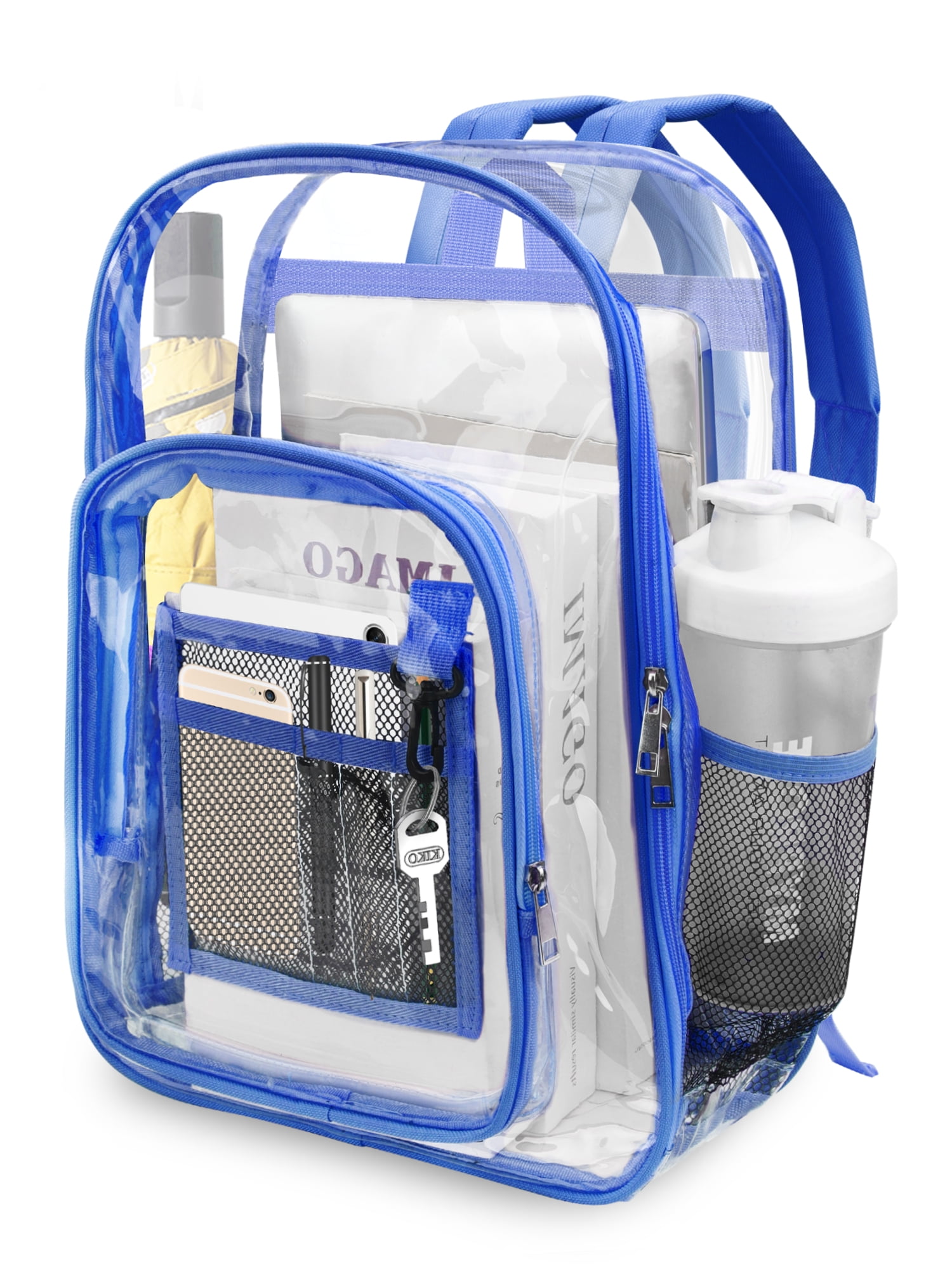 TSV Clear Backpack, Heavy Duty See Through PVC Backpack for College ...