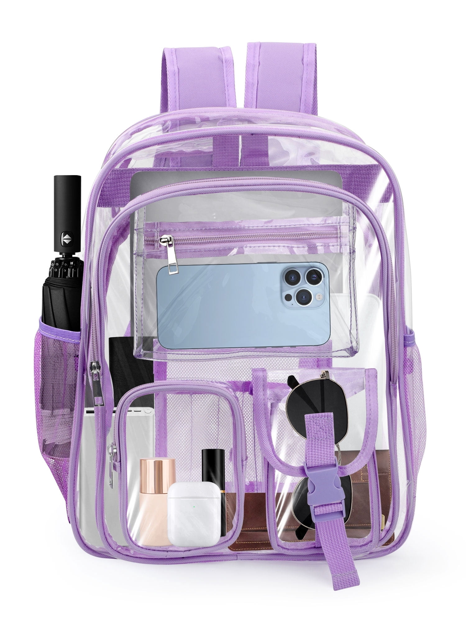 TSV Clear Backpack for School, Heavy Duty See Through Backpack for ...