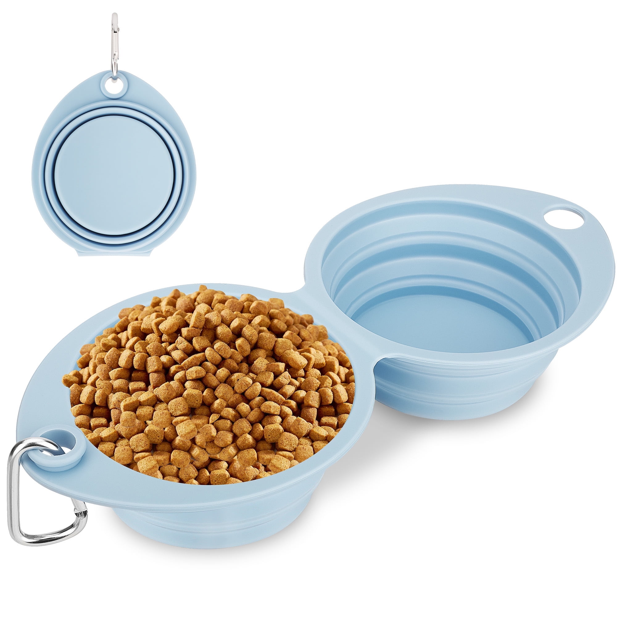 TSV Collapsible Pet Bowl, Portable Silicone Pet Feeder for Camping ...