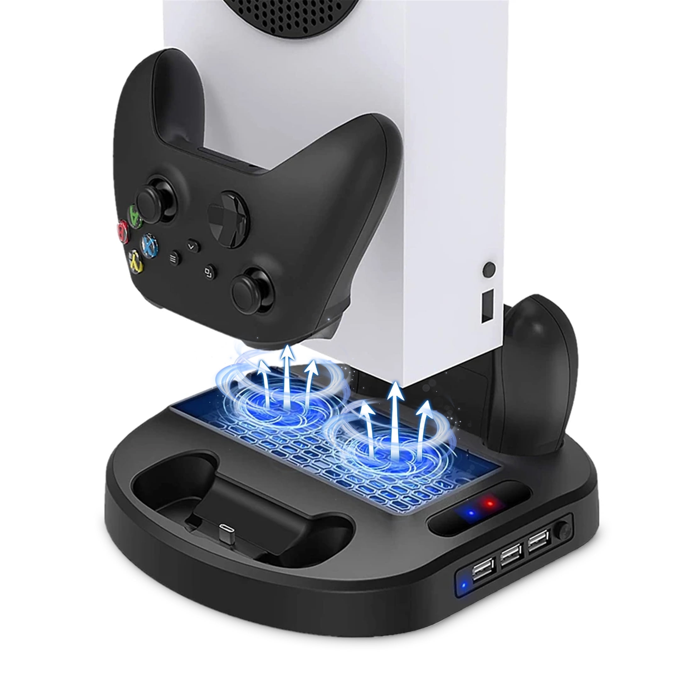 TSV Cooling Fan Stand for Xbox Series S, Dual Controller Charging ...