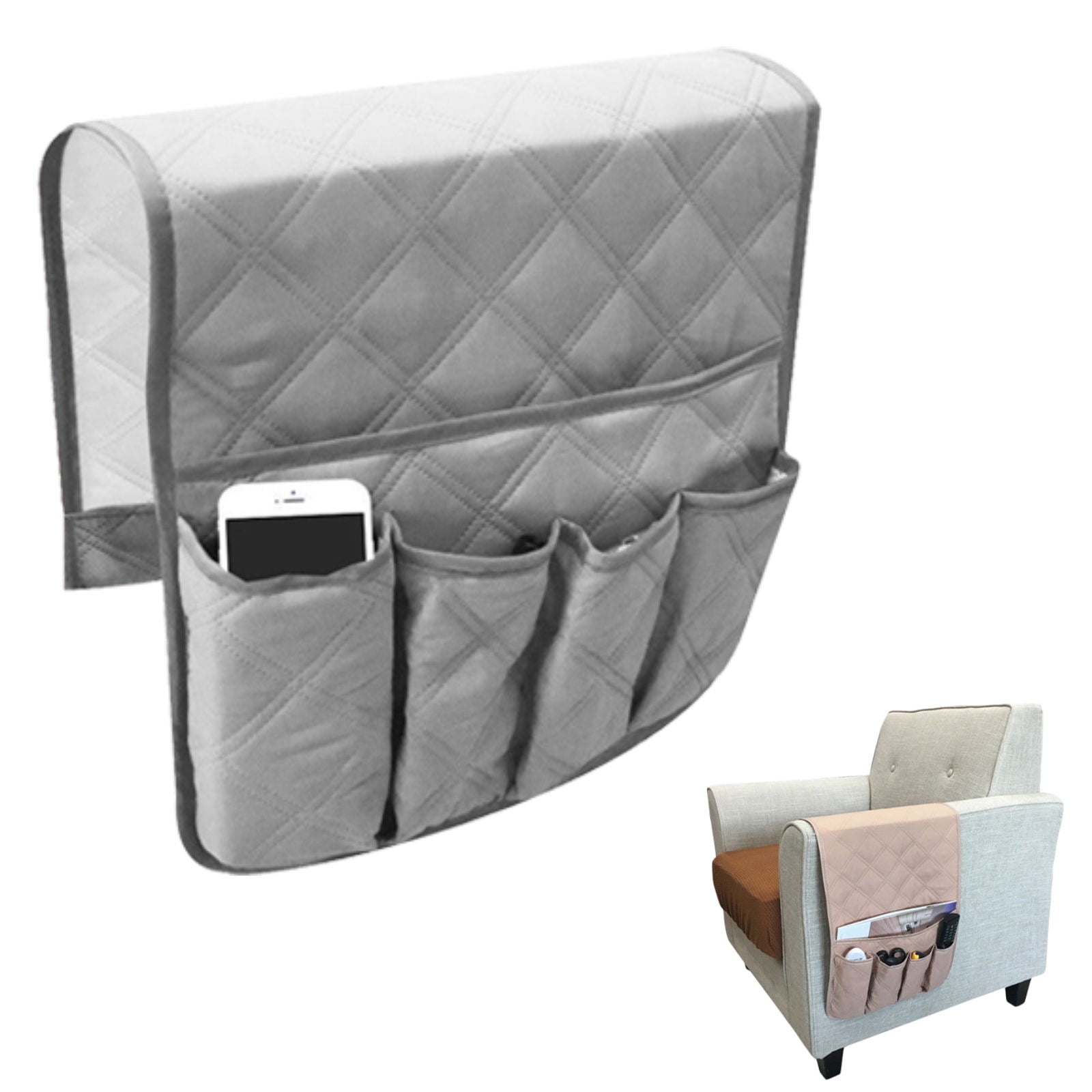 TSV Armrest Organizer, Anti-Slip Recliner Cover Storage, 5 Pockets ...
