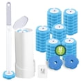 TSV Disposable Toilet Bowl Brush with 48pcs Refills Pads, Toilet Bowl ...
