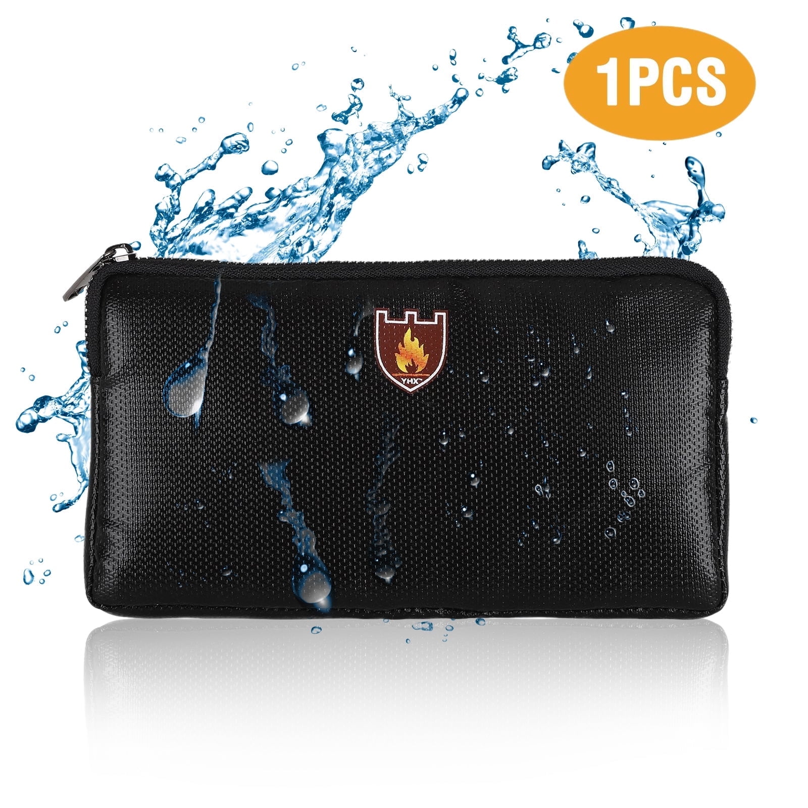 "TSV Fireproof, Waterproof Document Bag (8.2""x4.7"") with Zipper for ...