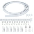 TSV Flexible Bendable Ceiling Curtain Track, 6.6ft Ceiling Mount for ...