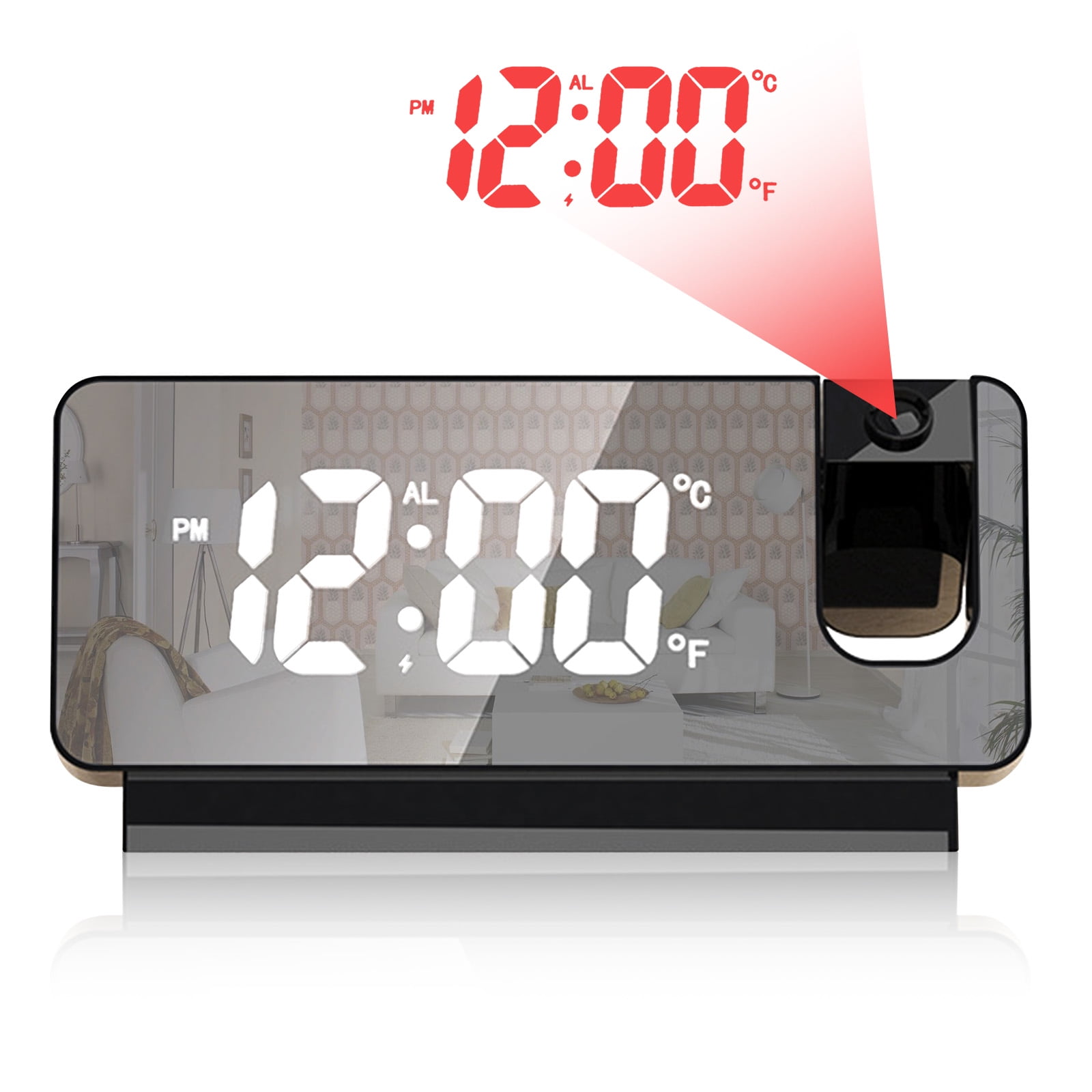 TSV Flexible Projection Digital Clock, Ceiling Digital Alarm Clock ...