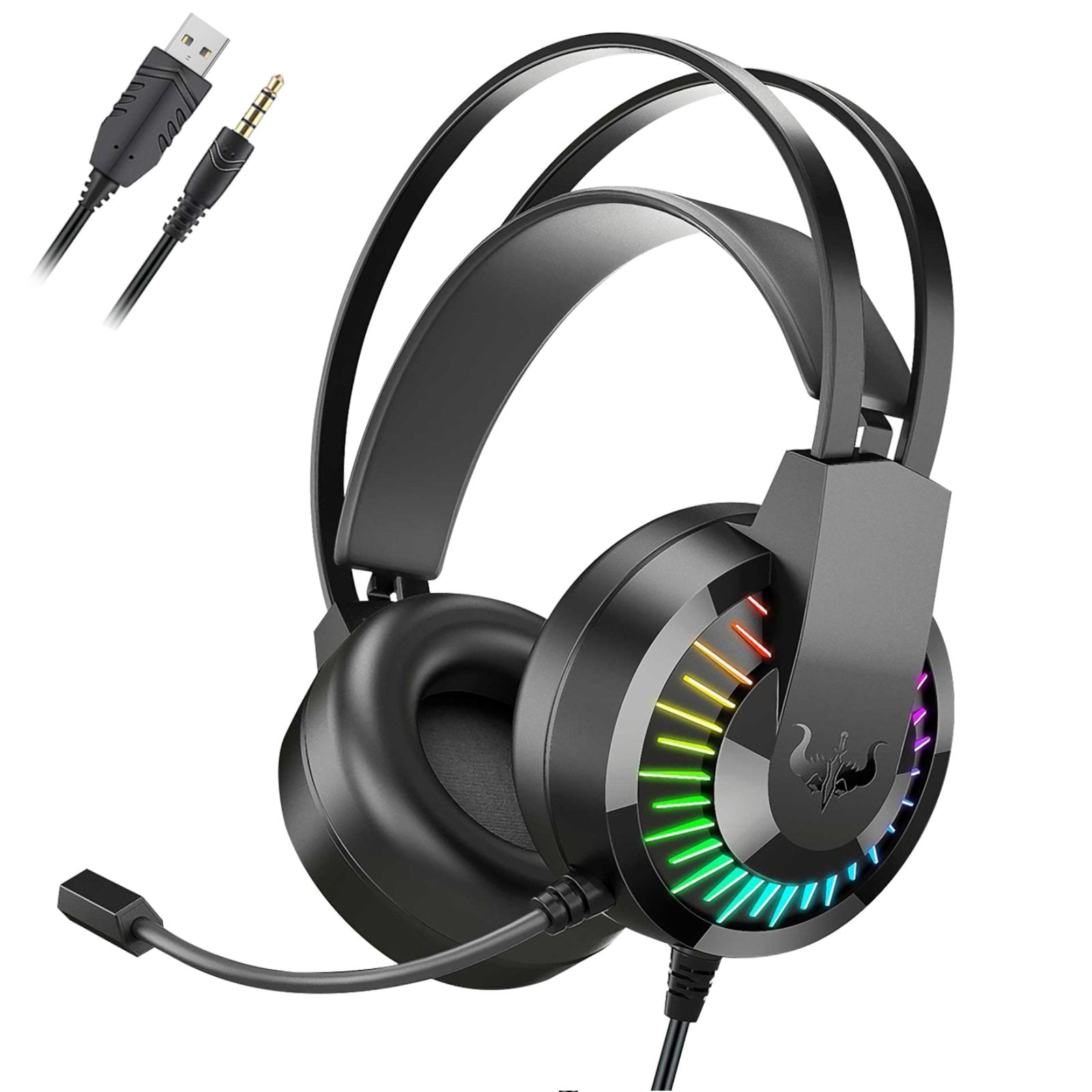 TSV Gaming Headset Fit for PC, PS4, Xbox One, Nintendo Switch, 7.1 ...